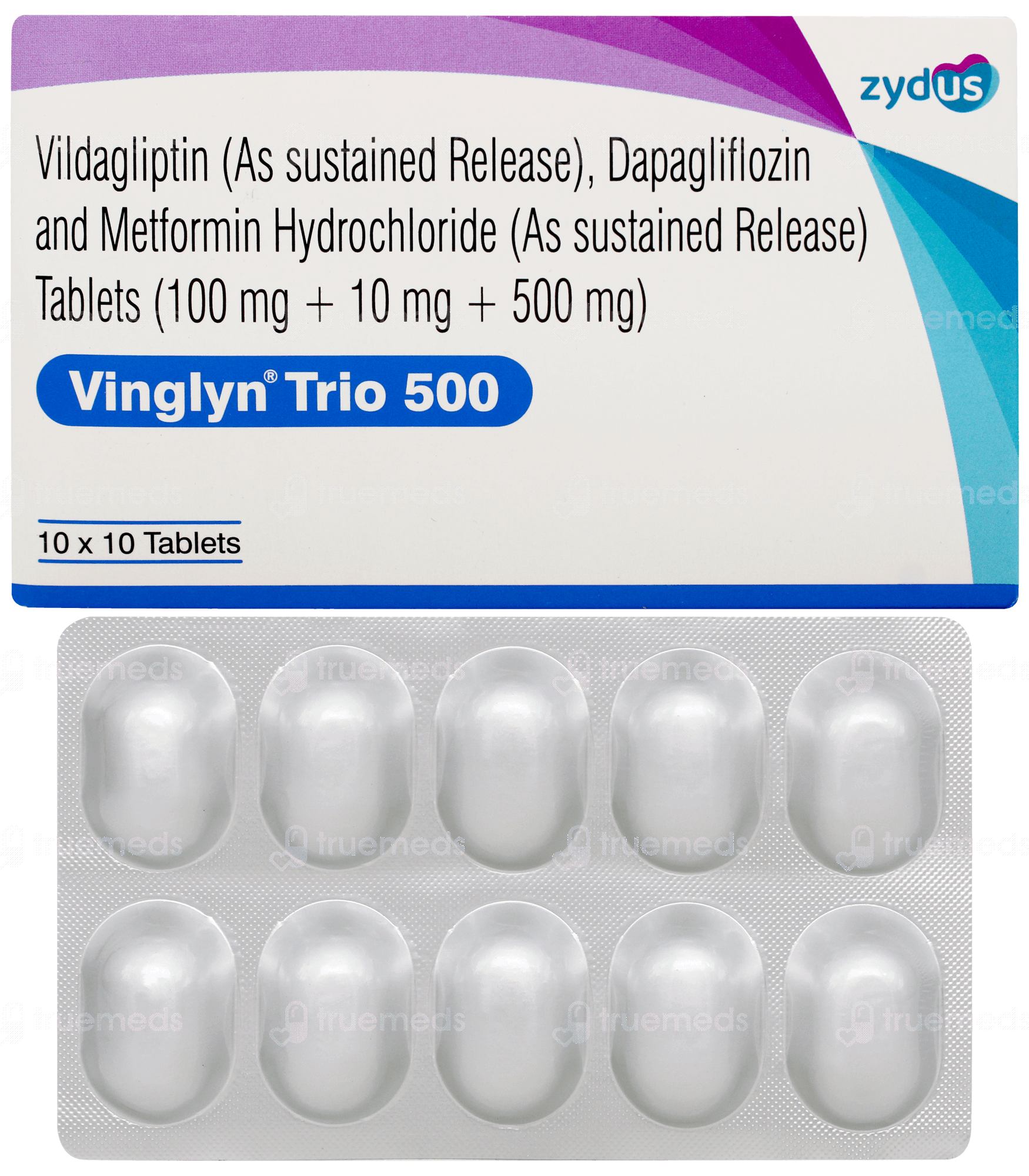 Vinglyn Trio 500 Mg Tablet 10 - Uses, Side Effects, Dosage, Price ...