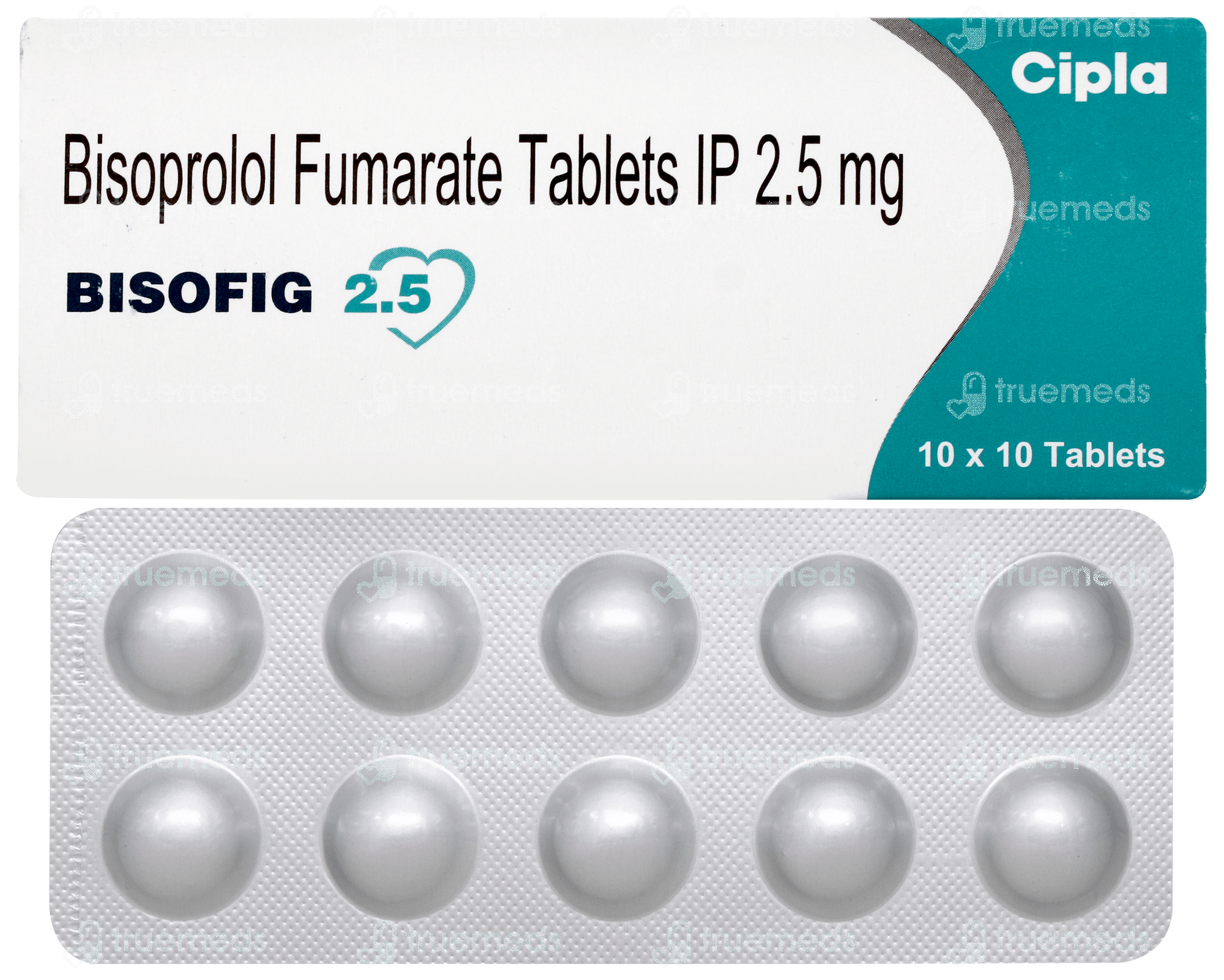 Bisofig 25 Mg Tablet 10 - Uses, Side Effects, Dosage, Price | Truemeds