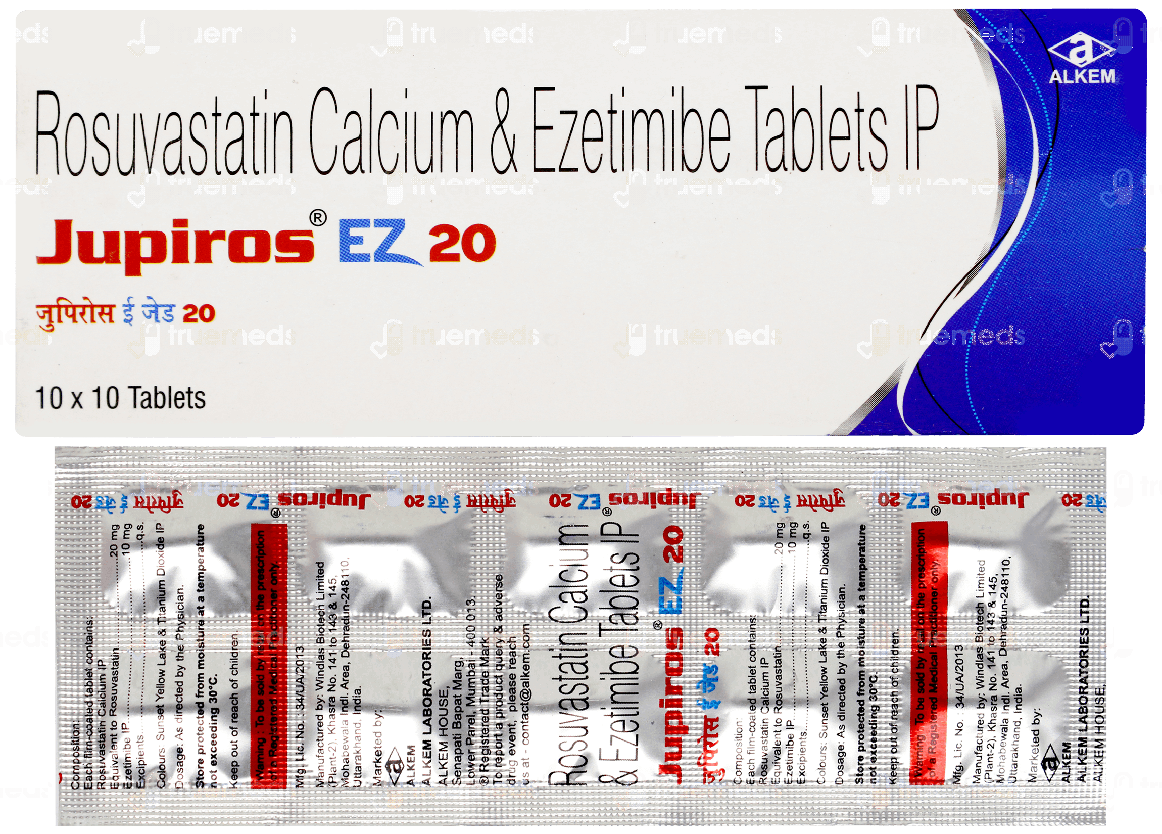 Jupiros Ez 20 Mg Tablet 10 - Uses, Side Effects, Dosage, Price | Truemeds
