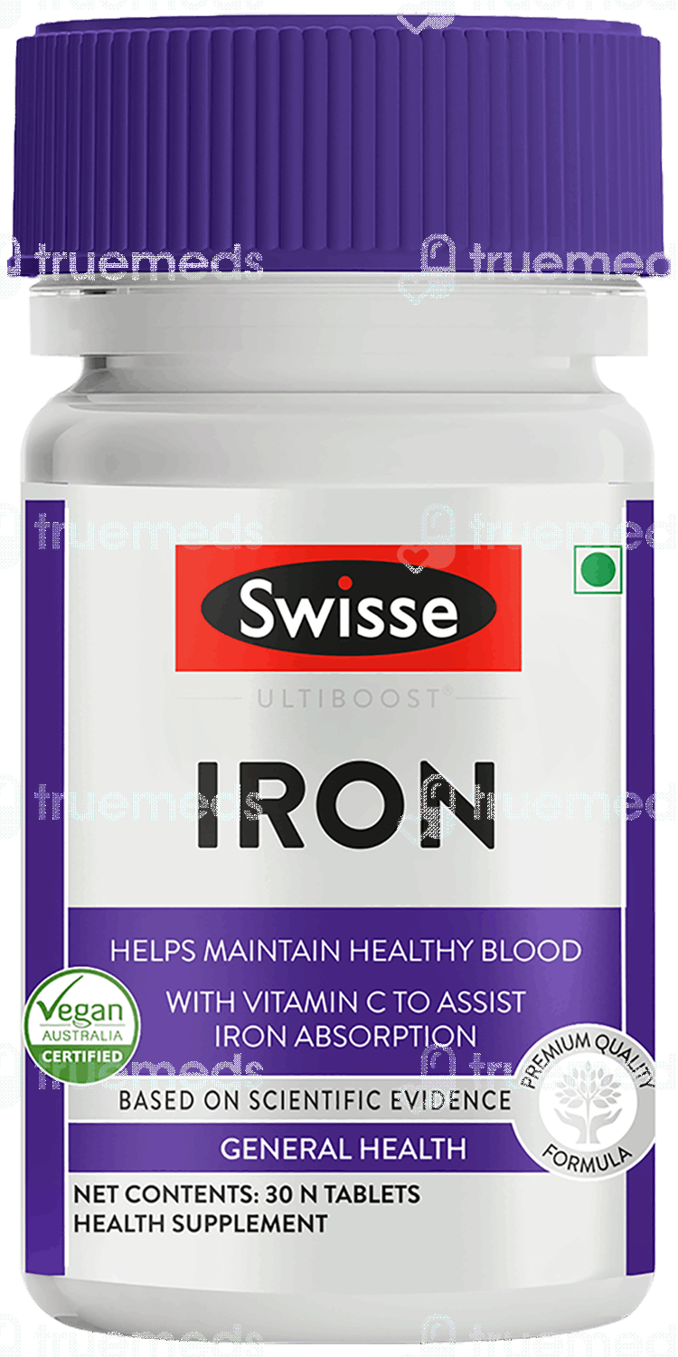 Swisse Ultiboost Iron With Vitamin C Tablet 30 - Uses, Side Effects ...
