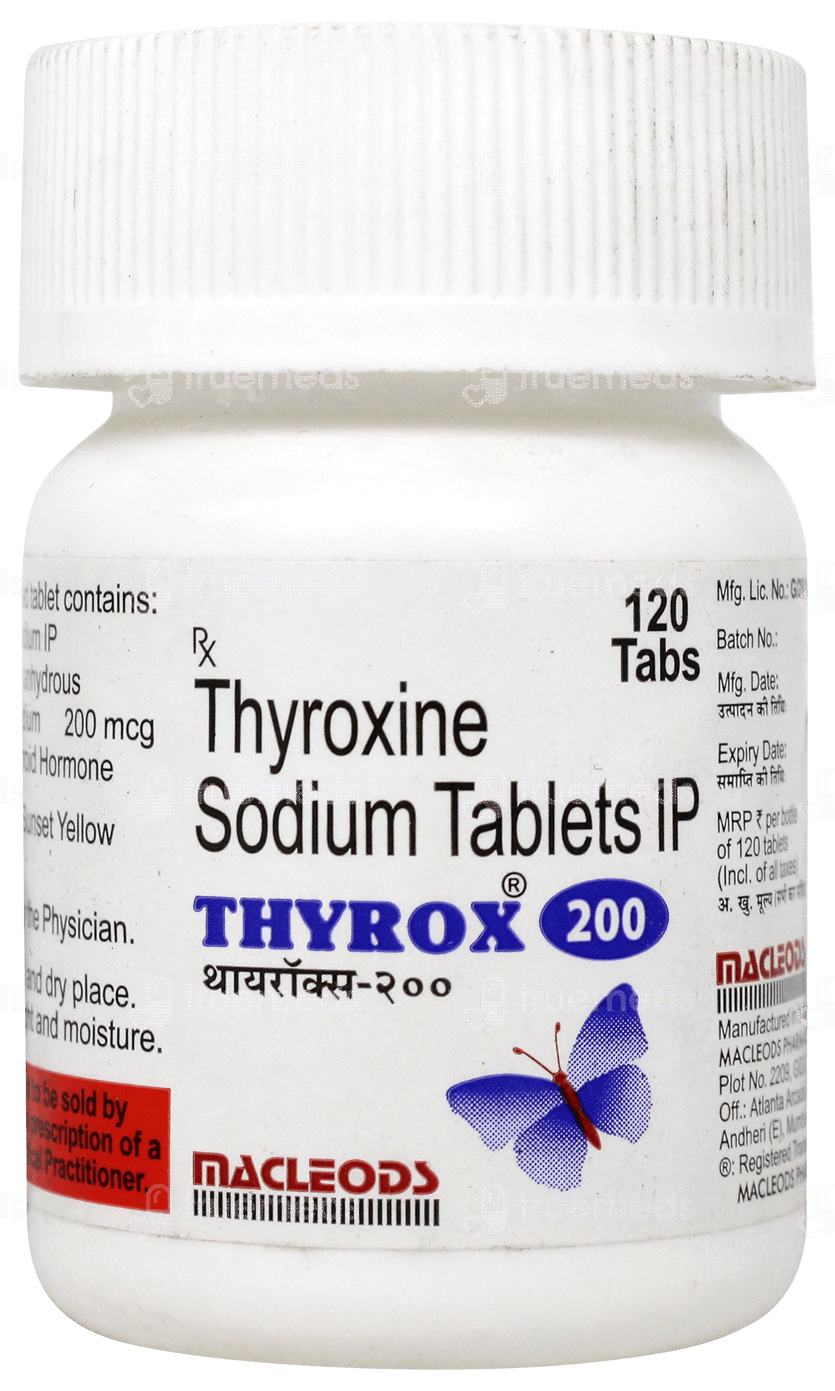 Thyrox 200 Tablet 120: Uses, Side Effects, Price & Substitutes