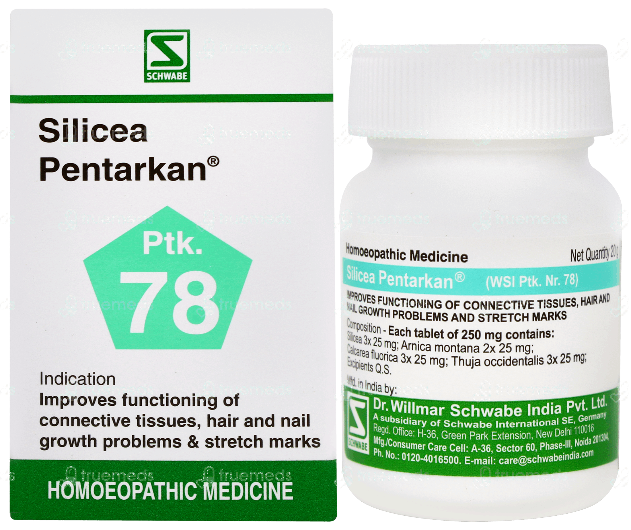 Dr Willmar Silicea Pentarkan Ptk 78 Tablet 20gm - Uses, Side Effects ...