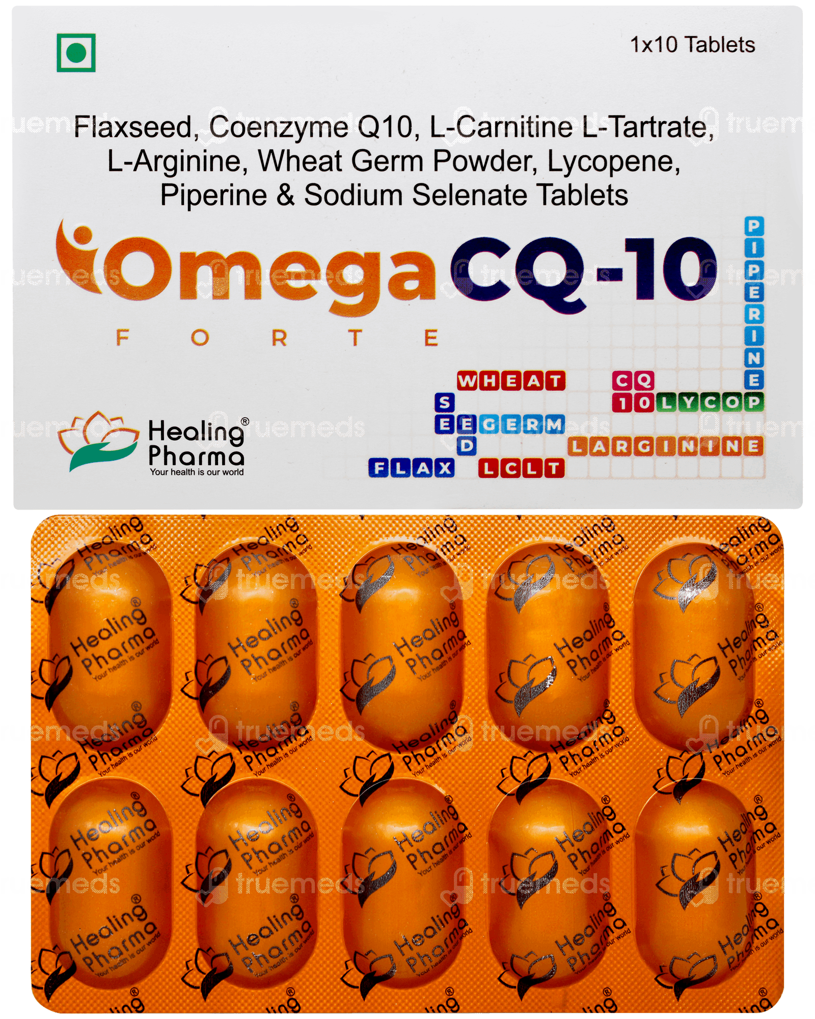 Omega Cq 10 Forte Tablet 10 - Uses, Side Effects, Dosage, Price | Truemeds