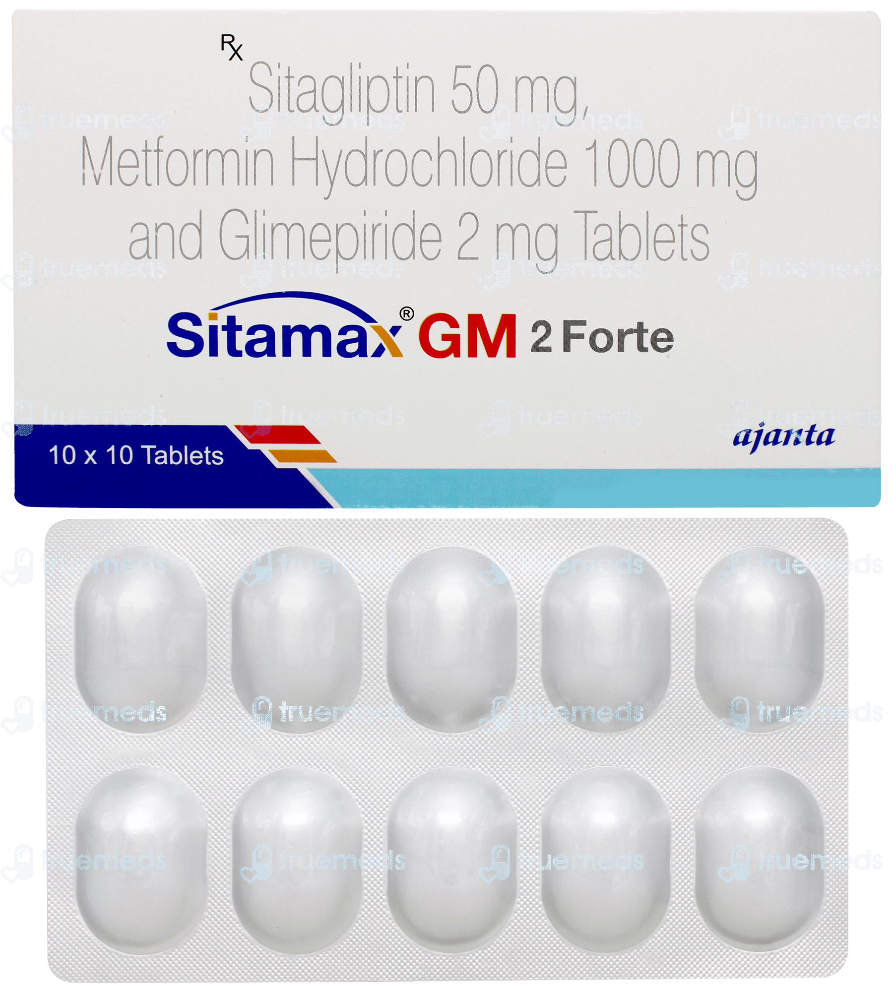 Sitamax Gm 2 Forte Tablet 10 - Uses, Side Effects, Dosage, Price | Truemeds