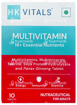 Hk Vitals Multivitamin 18 Essential Nutrients Tablet 10 - Uses, Side ...