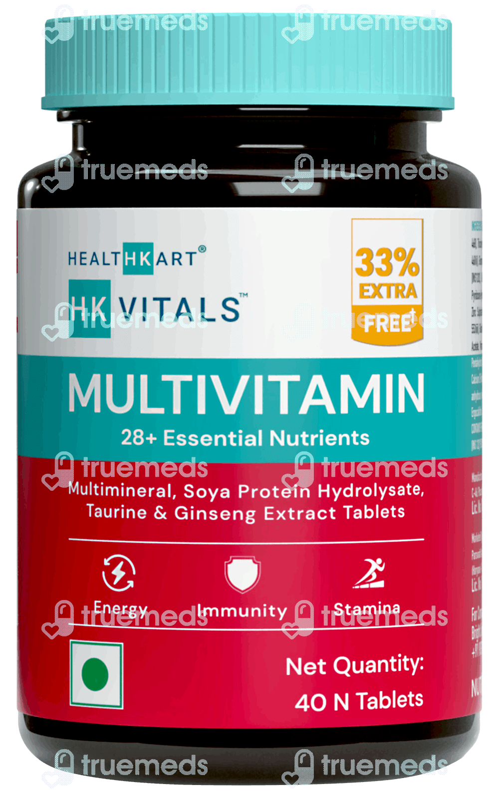 Hk Vitals Multivitamin 28 Essential Nutrients Tablet 40 - Uses, Side ...