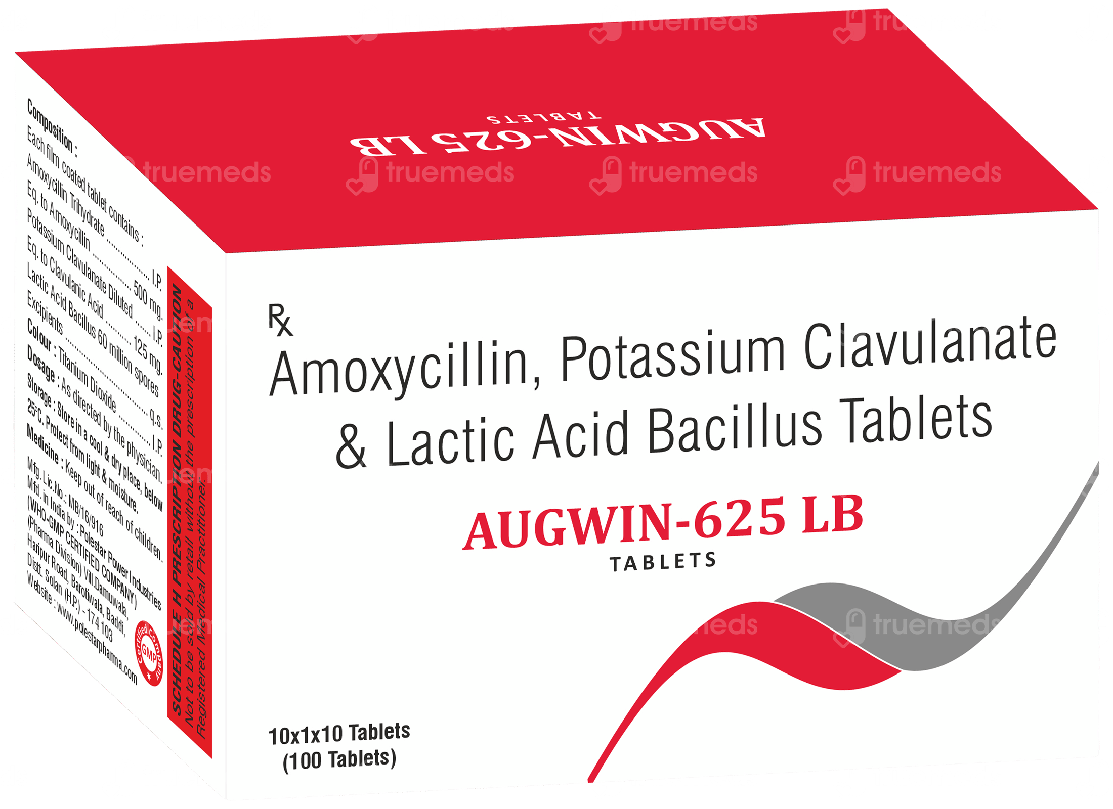 Augwin 625 Lb Tablet 10 - Uses, Side Effects, Dosage, Price | Truemeds