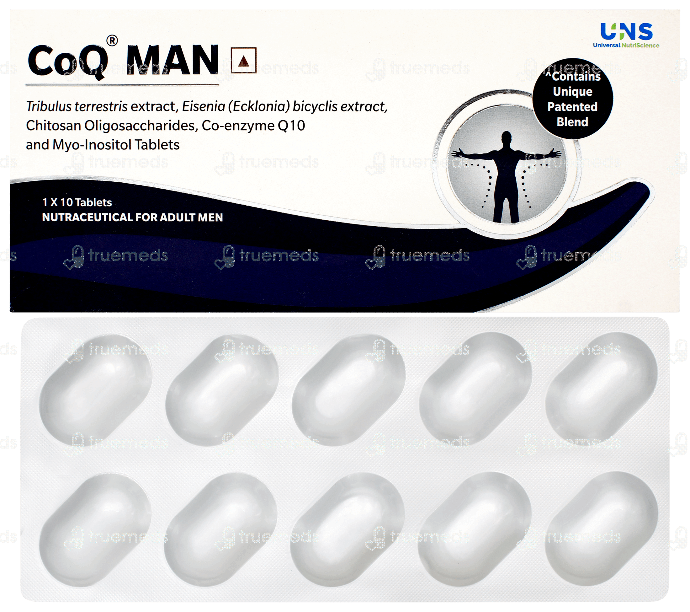 Coq Man Tablet 10 - Uses, Side Effects, Dosage, Price | Truemeds