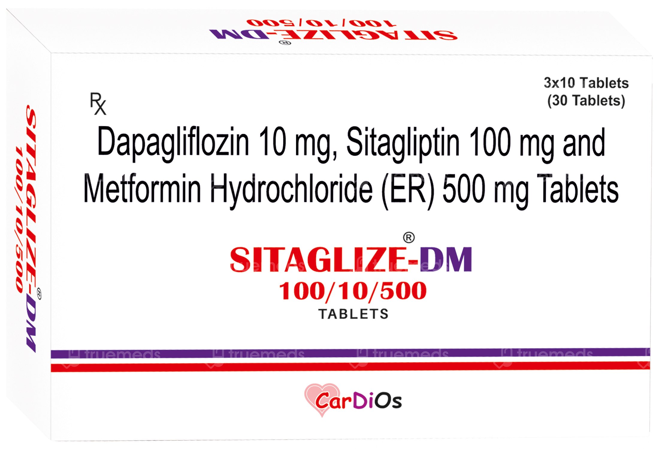 Sitaglize Dm 10010500 Tablet 10 - Uses, Side Effects, Dosage, Price ...