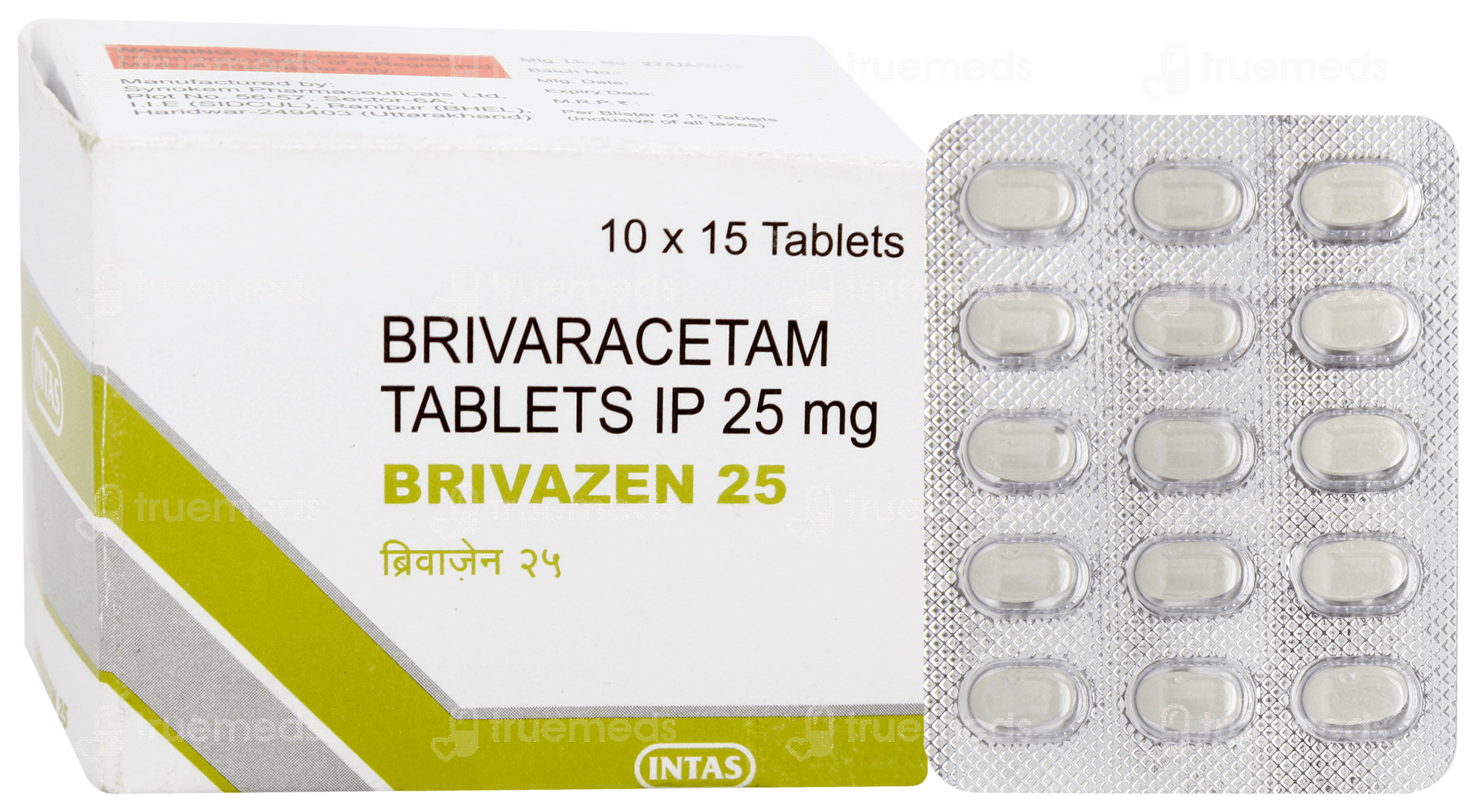 Brivazen 25 Tablet 15 - Uses, Side Effects, Dosage, Price | Truemeds