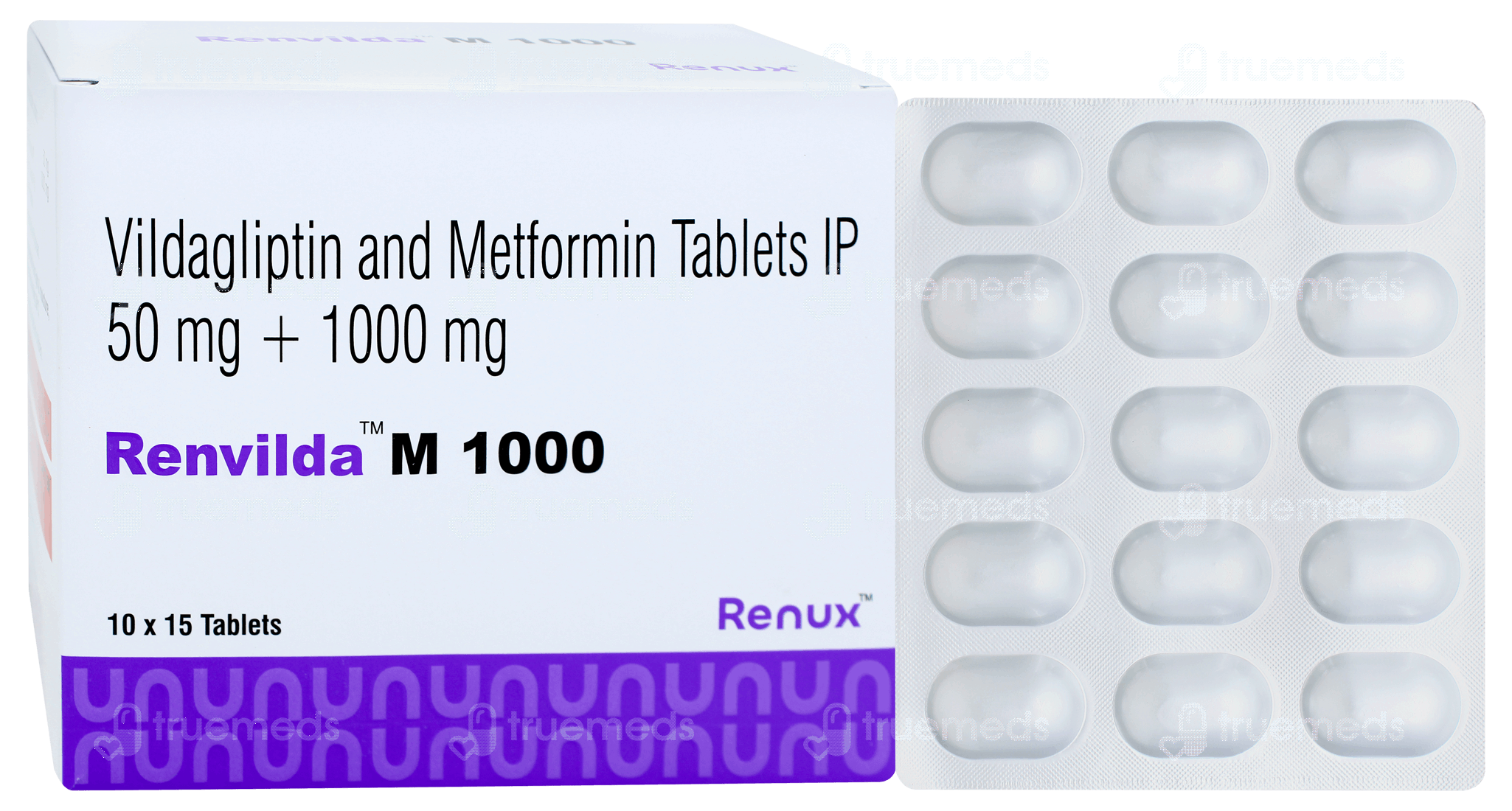 Renvilda M 1000 Tablet 10 - Uses, Side Effects, Dosage, Price | Truemeds