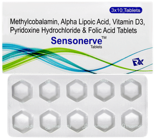 Sensonerve Tablet 10 - Uses, Side Effects, Dosage, Price | Truemeds