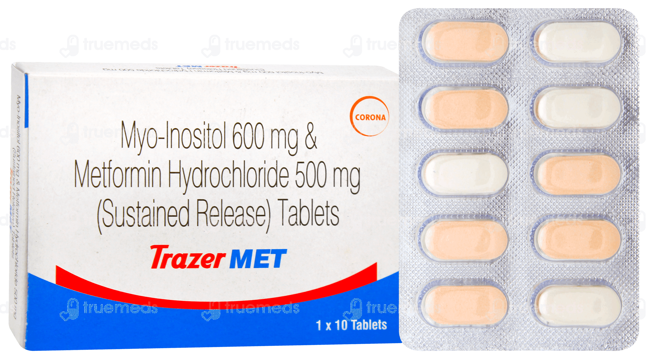 Trazer Met Tablet 10 - Uses, Side Effects, Dosage, Price | Truemeds