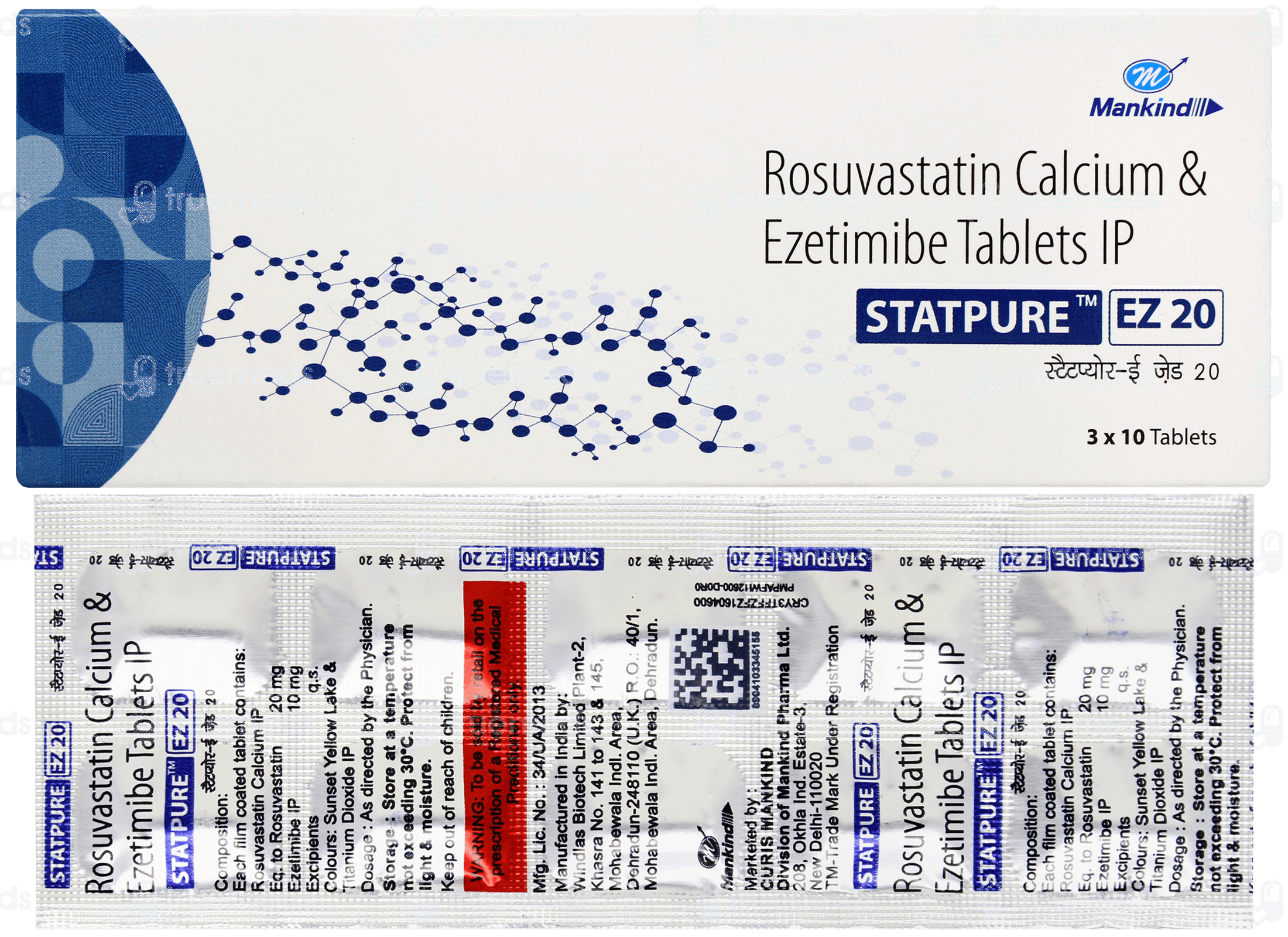 Statpure Ez 20 Tablet 10 - Uses, Side Effects, Dosage, Price | Truemeds