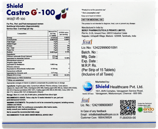 Shield Castro G 100 Tablet 15 - Uses, Side Effects, Dosage, Price ...