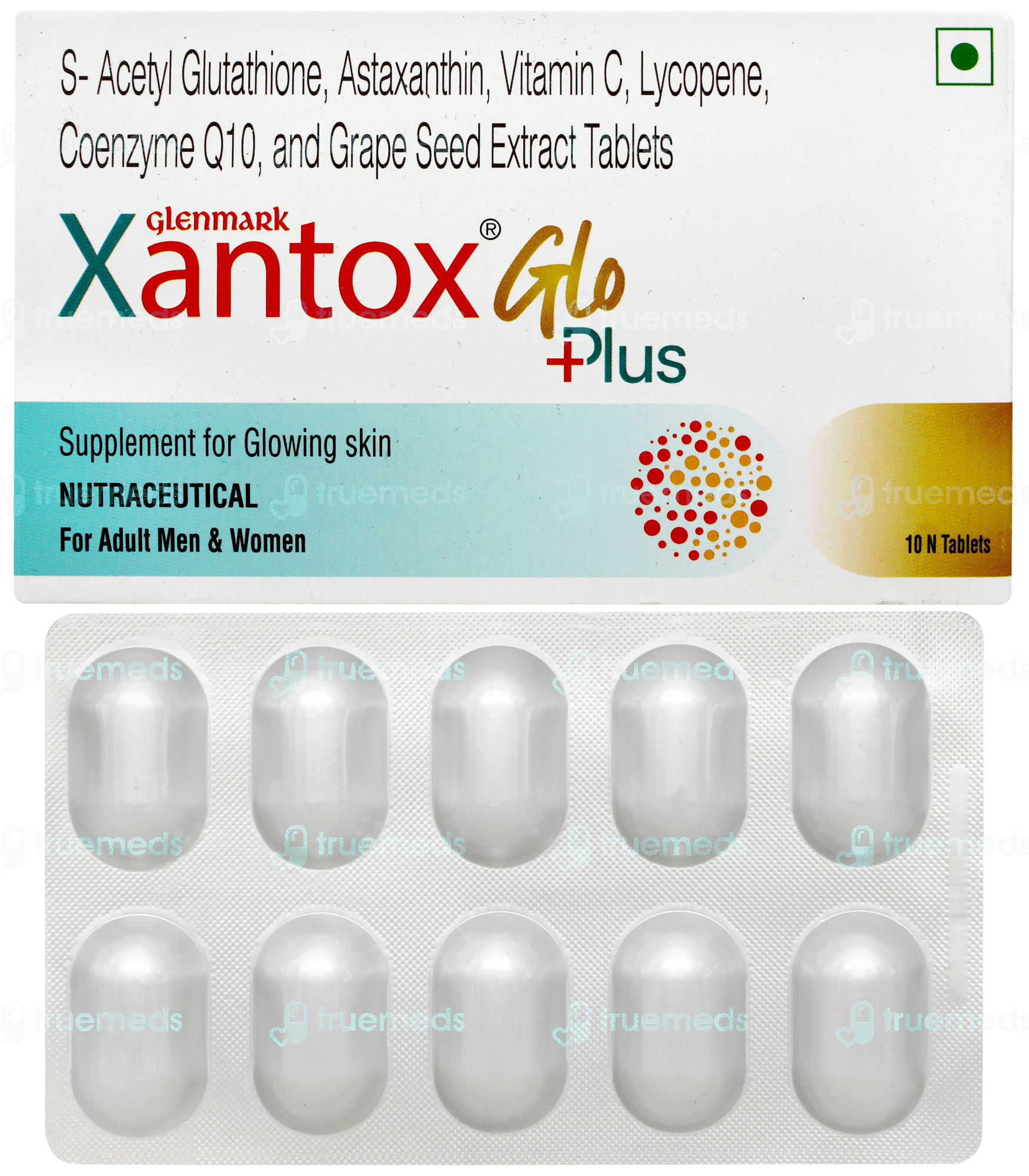 Xantox Glo Plus Tablet 10 - Uses, Side Effects, Dosage, Price | Truemeds