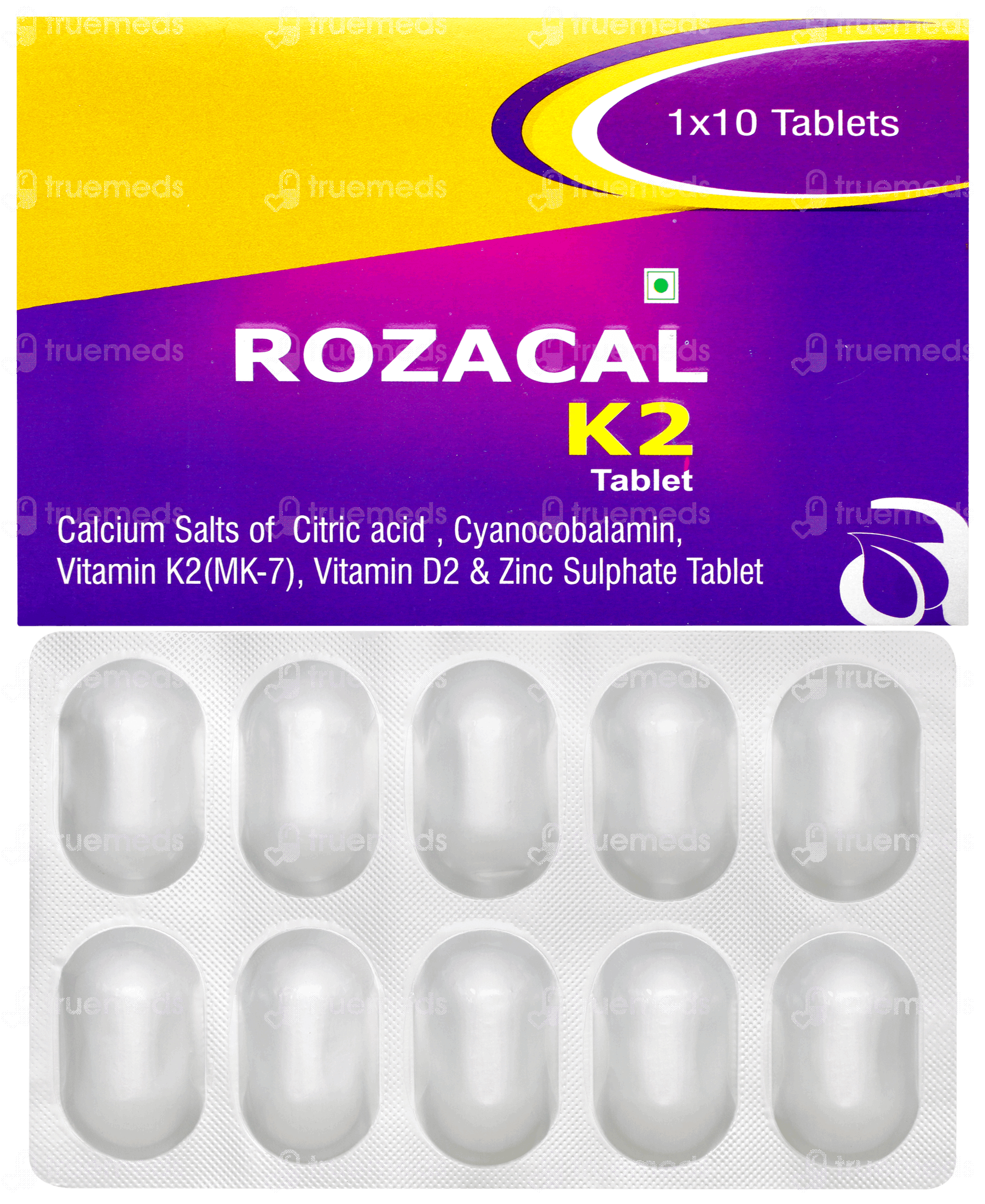 Rozacal K2 Tablet 10 - Uses, Side Effects, Dosage, Price | Truemeds