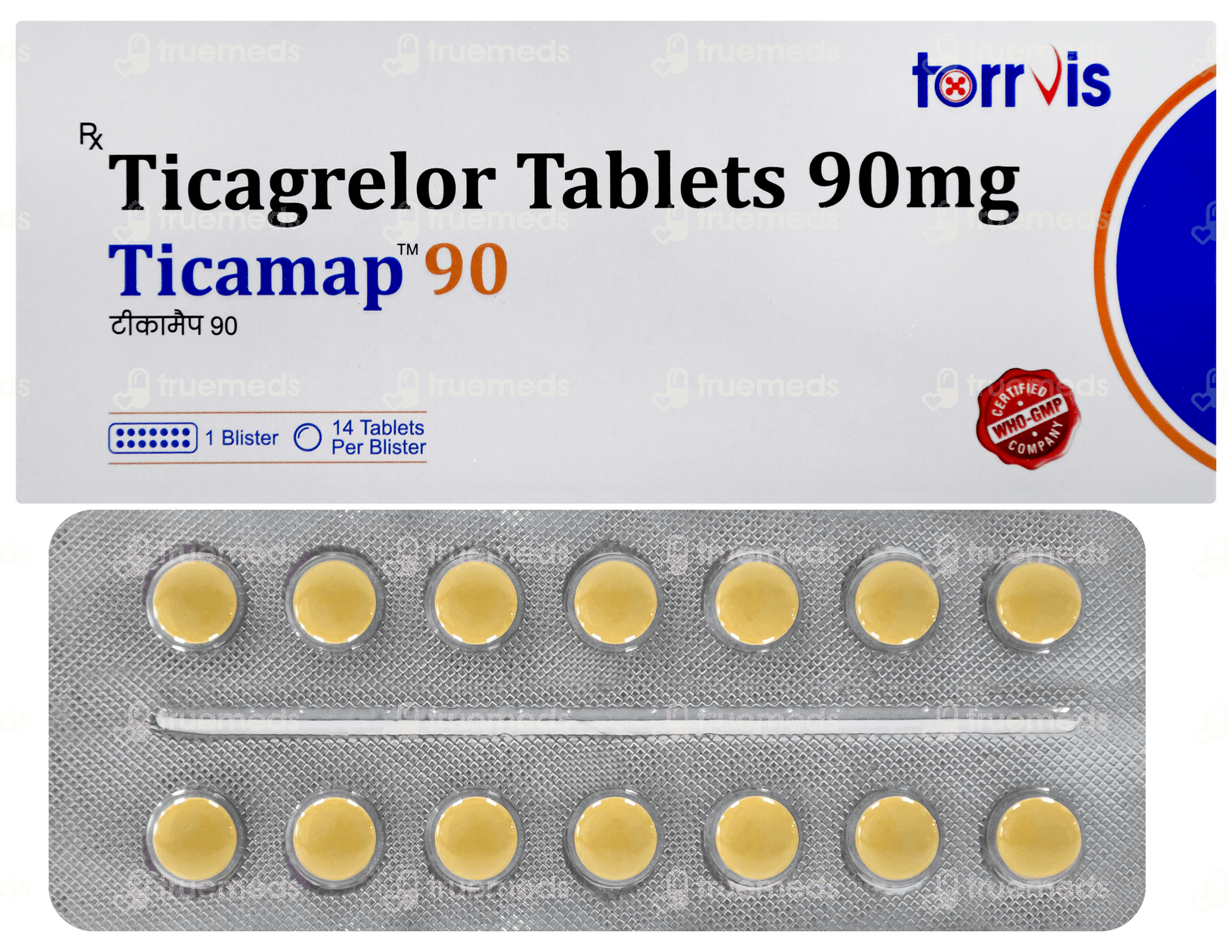 Ticamap 90mg Tablet 14 - Uses, Side Effects, Dosage, Price | Truemeds