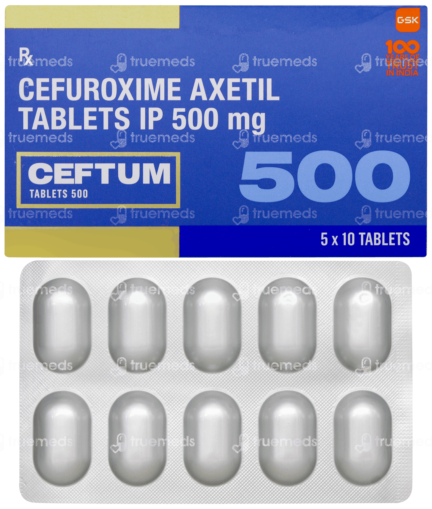 Ceftum 500 Tablet 10 - Uses, Side Effects, Dosage, Price | Truemeds