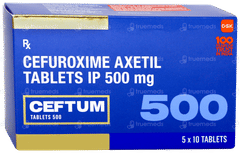 Ceftum 500 Tablet 10 - Uses, Side Effects, Dosage, Price | Truemeds