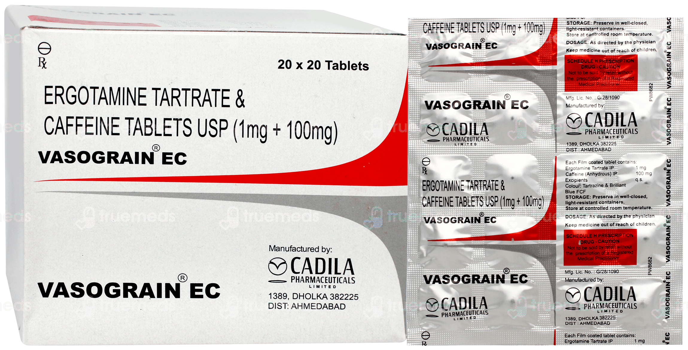 Vasograin Ec Tablet 20 - Uses, Side Effects, Dosage, Price | Truemeds