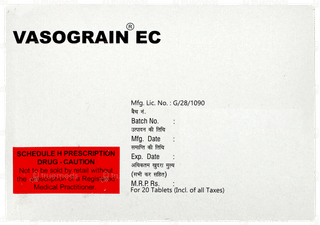 Vasograin Ec Tablet 20 - Uses, Side Effects, Dosage, Price | Truemeds