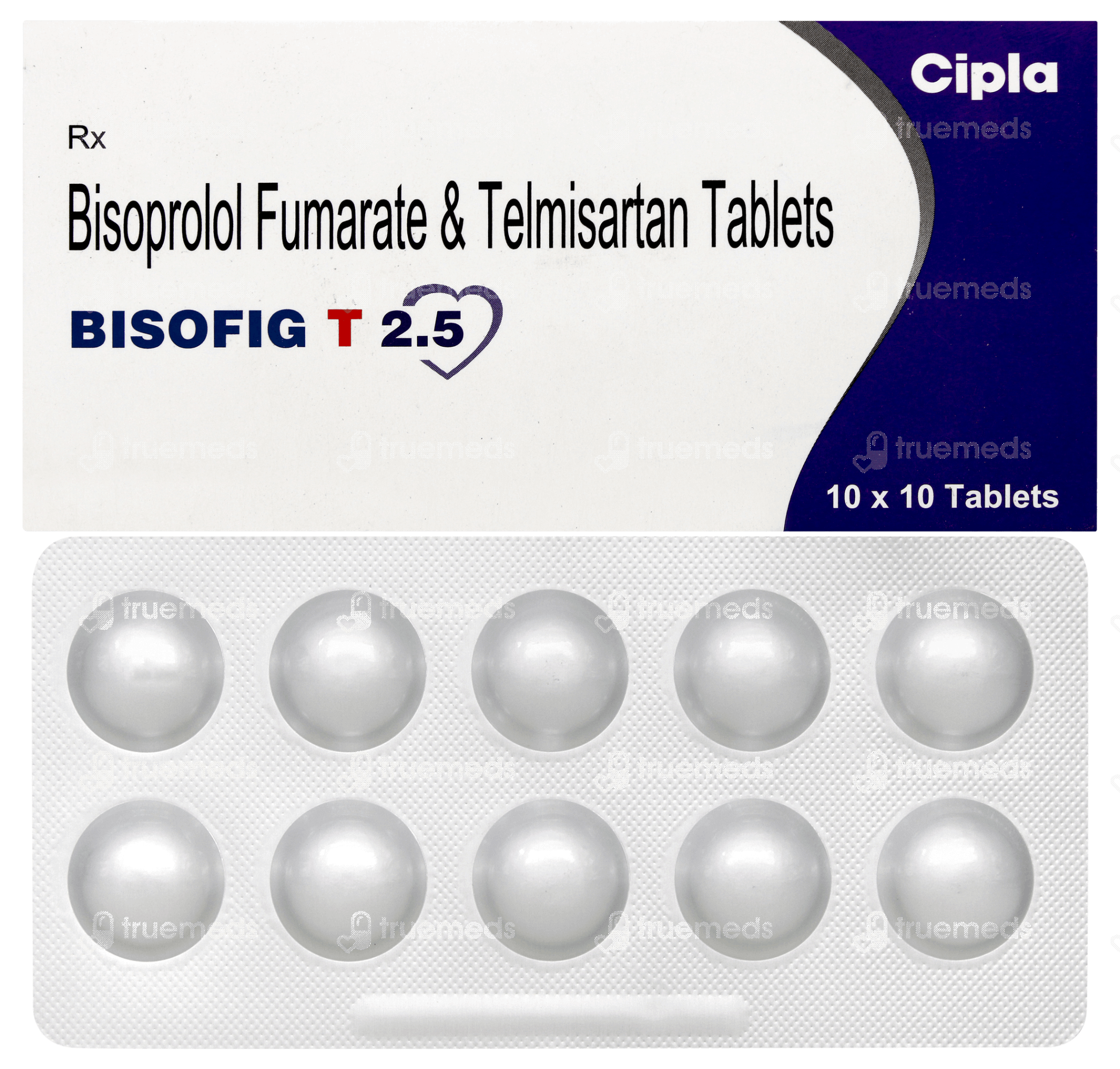 Bisofig T 25 Tablet 10 - Uses, Side Effects, Dosage, Price | Truemeds