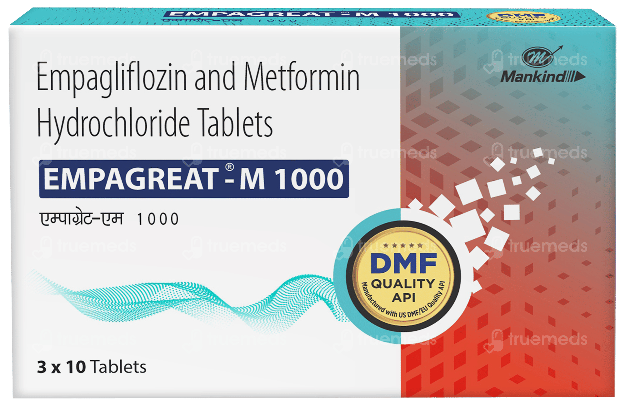 Empagreat M 1000 Tablet 10 - Uses, Side Effects, Dosage, Price | Truemeds