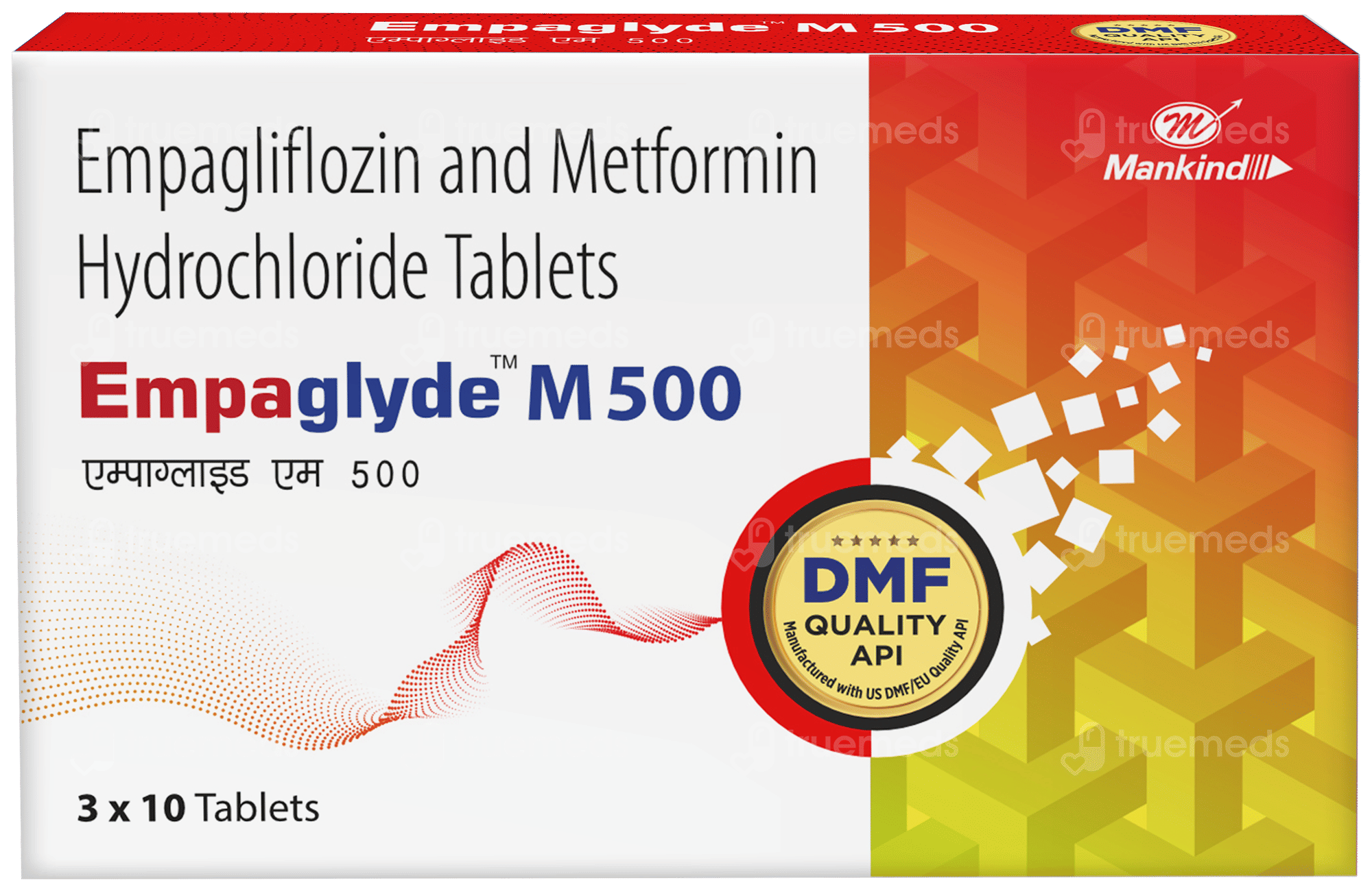 Empaglyde M 500 Tablet 10 - Uses, Side Effects, Dosage, Price | Truemeds
