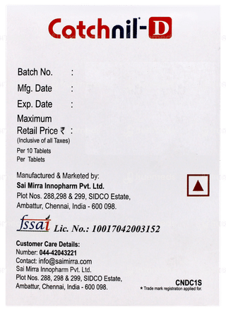Catchnil D Tablet 10 - Uses, Side Effects, Dosage, Price | Truemeds
