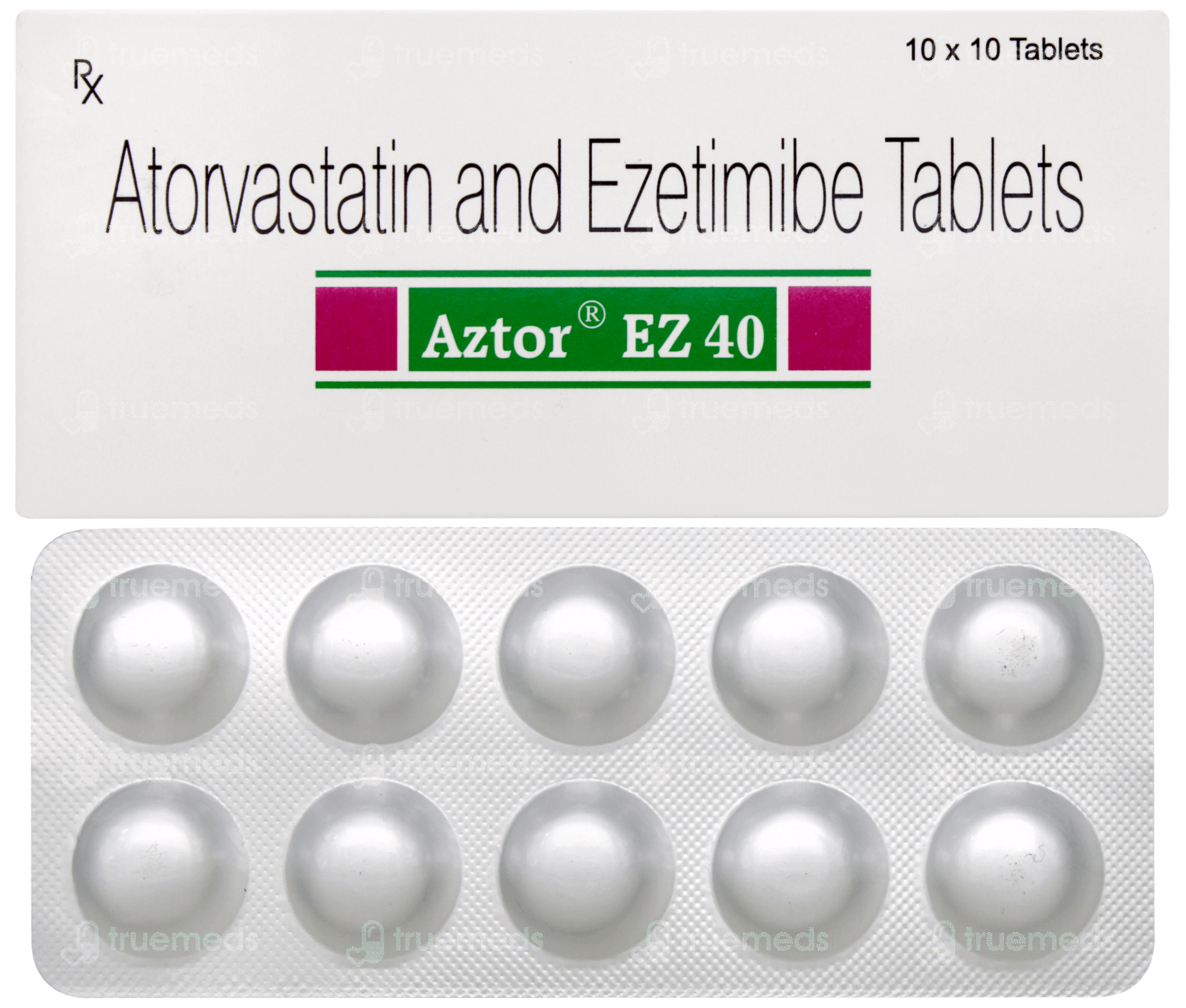 Aztor Ez 40 Tablet 10 - Uses, Side Effects, Dosage, Price | Truemeds