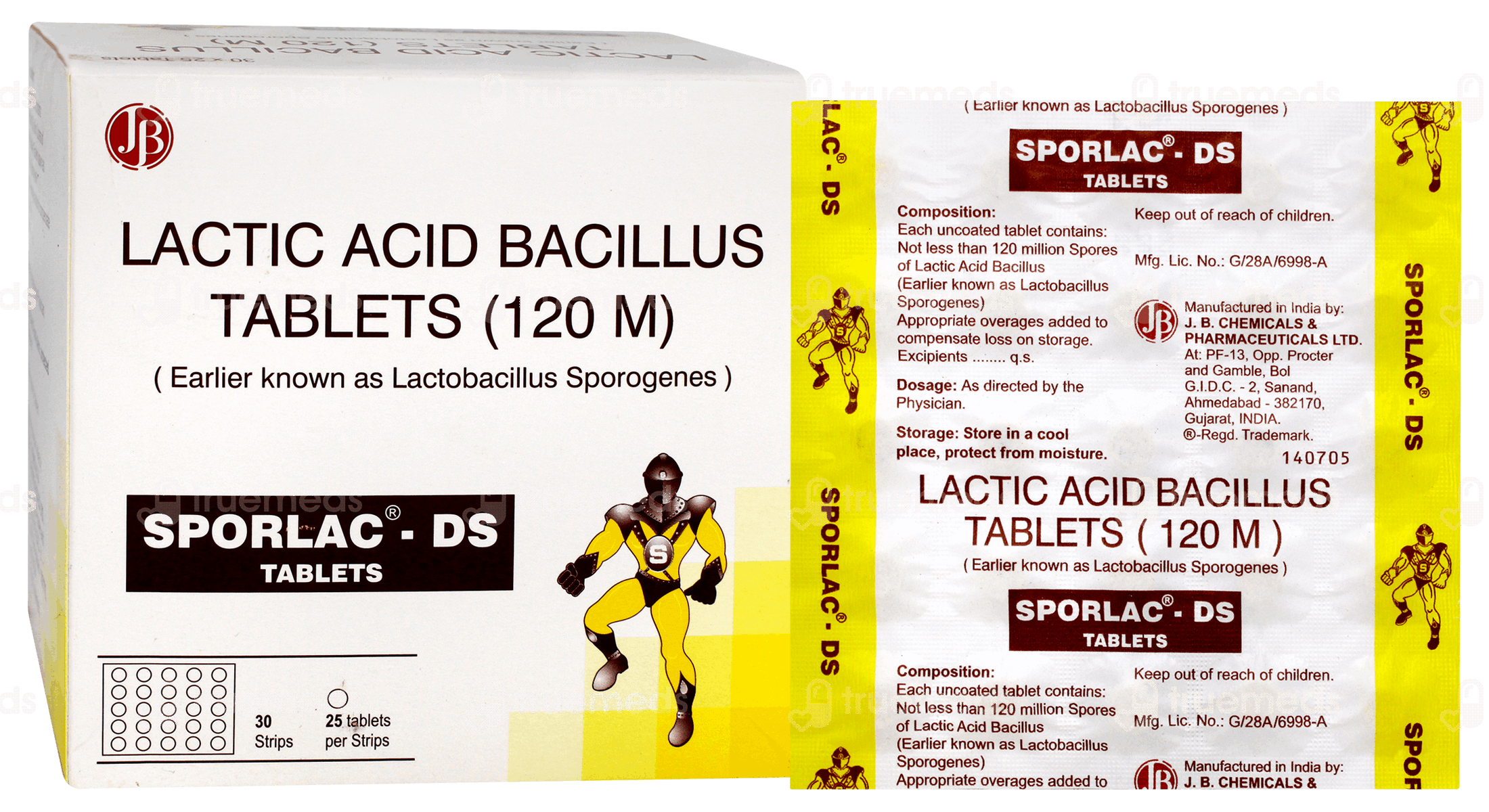 Sporlac Ds Tablet 25 - Uses, Side Effects, Dosage, Price | Truemeds