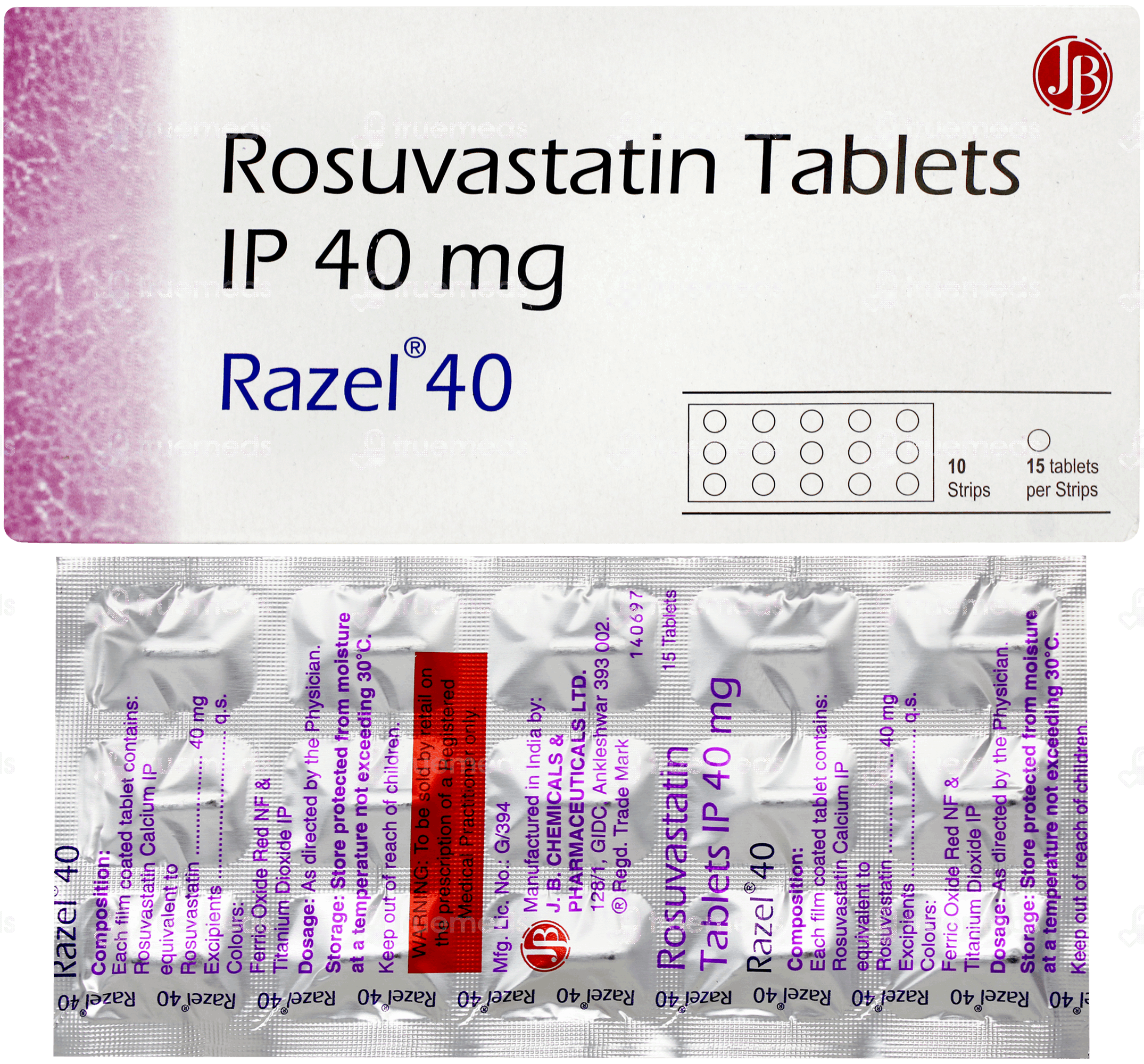 Razel 40 Tablet 15 - Uses, Side Effects, Dosage, Price | Truemeds