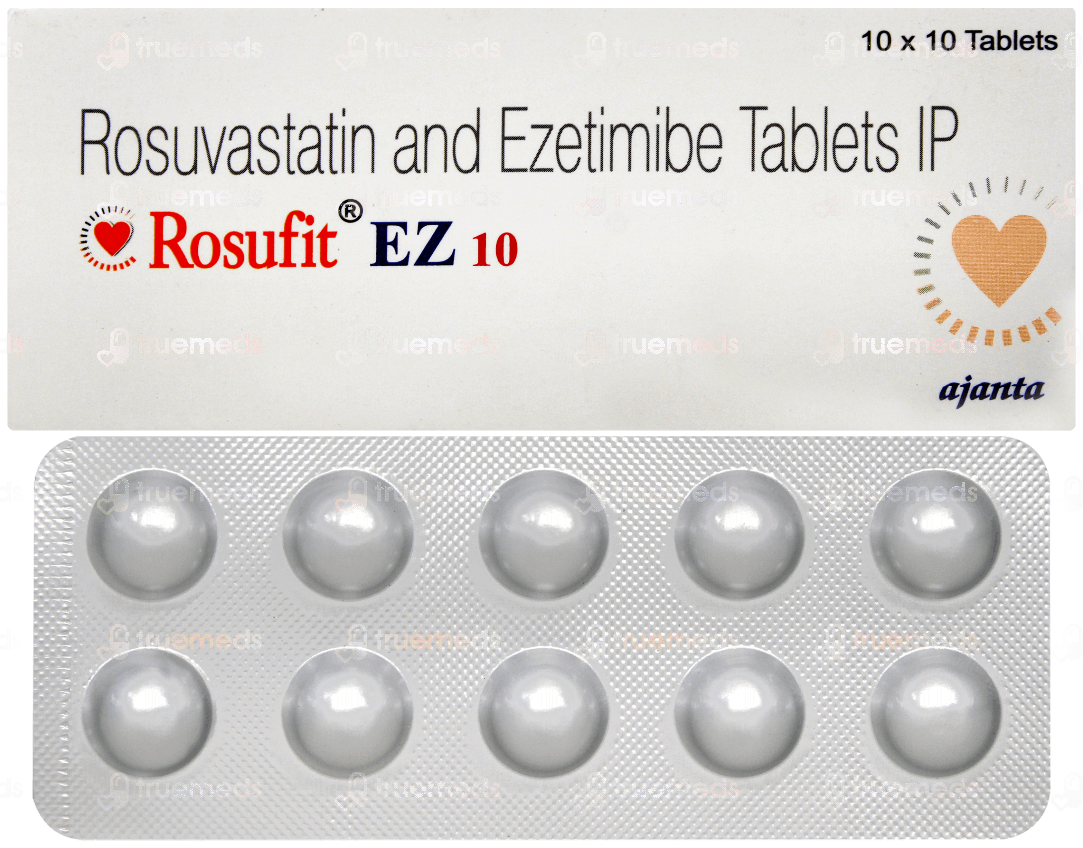 Rosufit Ez 10 Tablet 10 - Uses, Side Effects, Dosage, Price | Truemeds