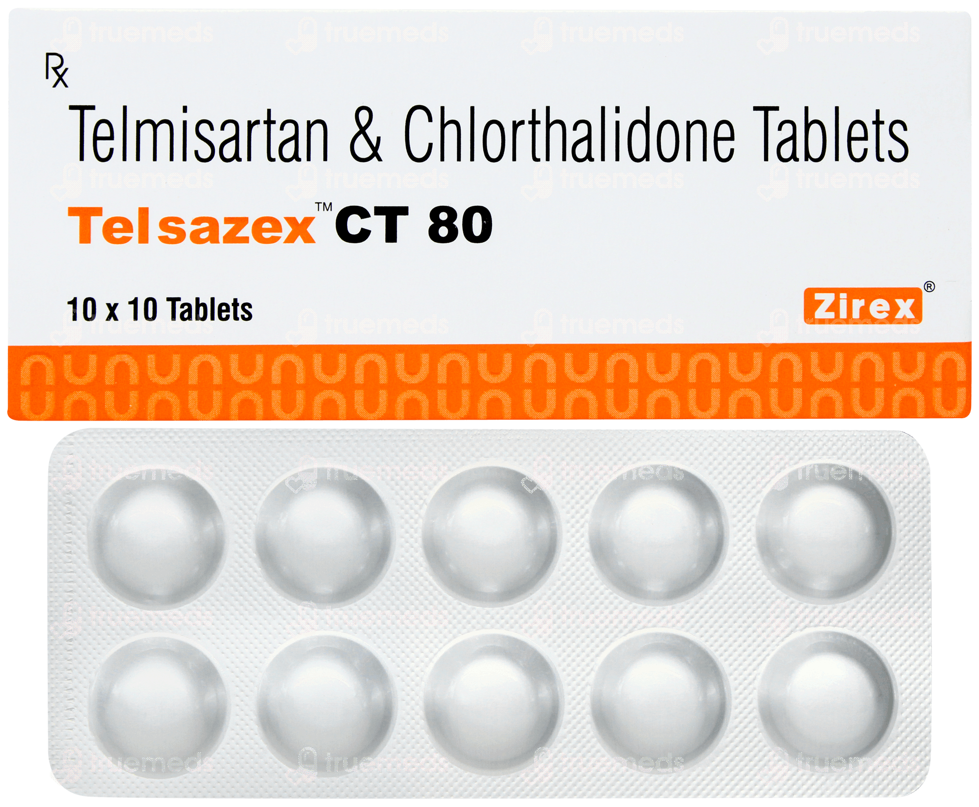 Telsazex Ct 80 Tablet 10 - Uses, Side Effects, Dosage, Price | Truemeds