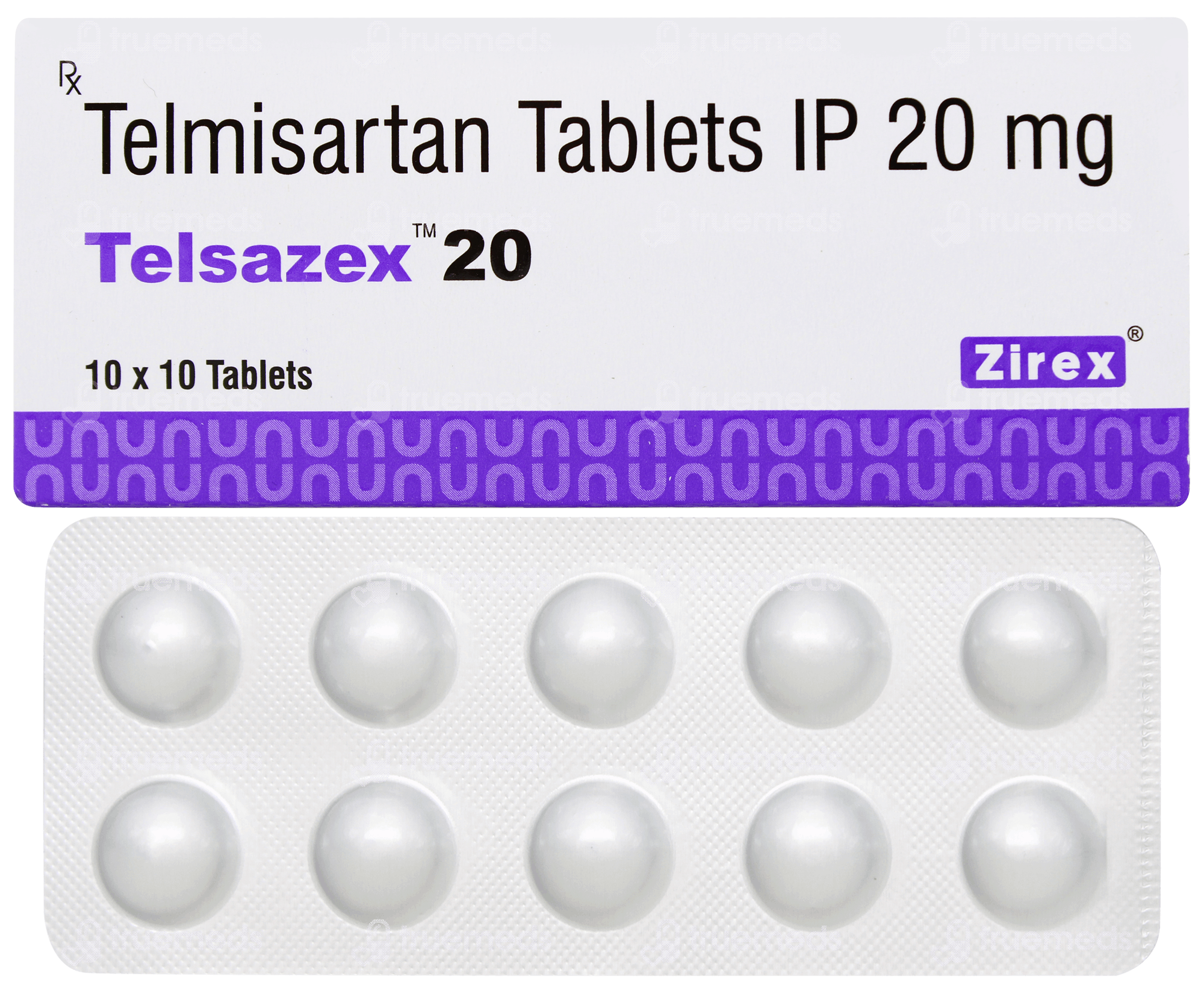 Telsazex 20 Tablet 10 - Uses, Side Effects, Dosage, Price | Truemeds