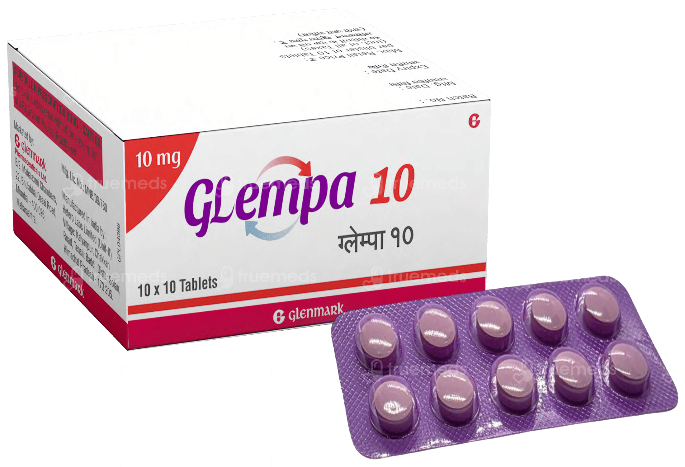 Glempa 10 Tablet 10 - Uses, Side Effects, Dosage, Price | Truemeds