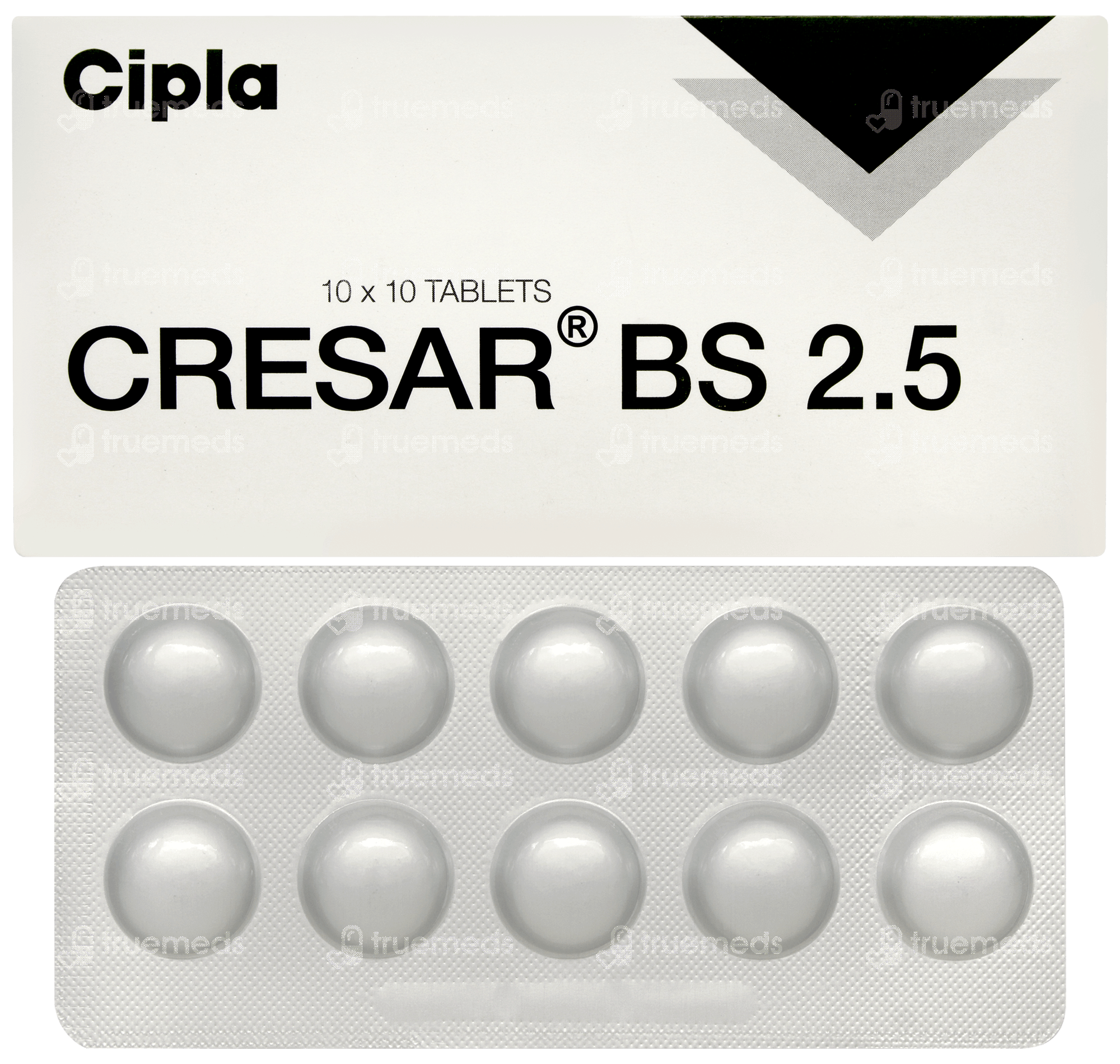 Cresar Bs 25 Tablet 10 - Uses, Side Effects, Dosage, Price | Truemeds