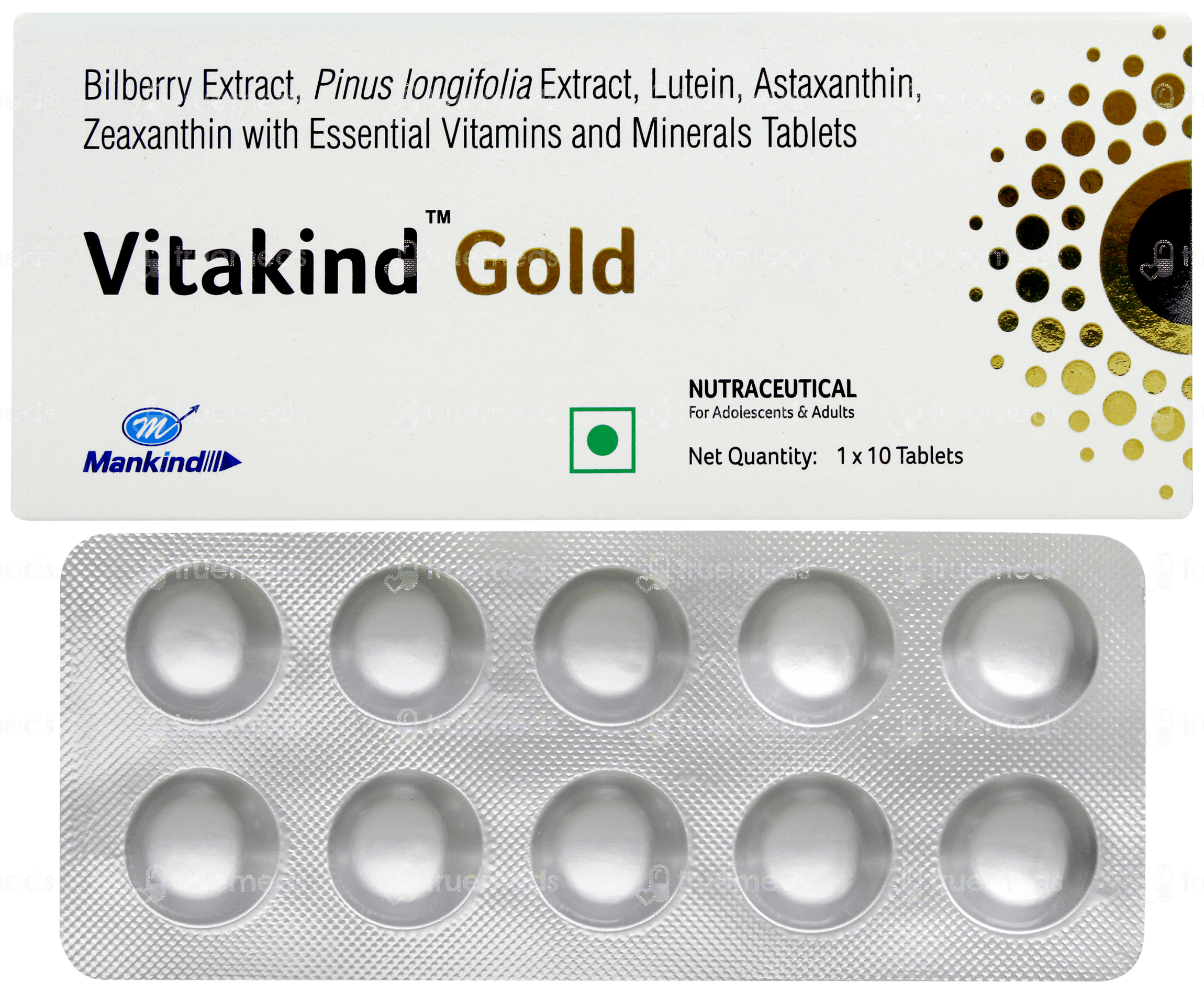 Vitakind Gold Tablet 10 - Uses, Side Effects, Dosage, Price | Truemeds