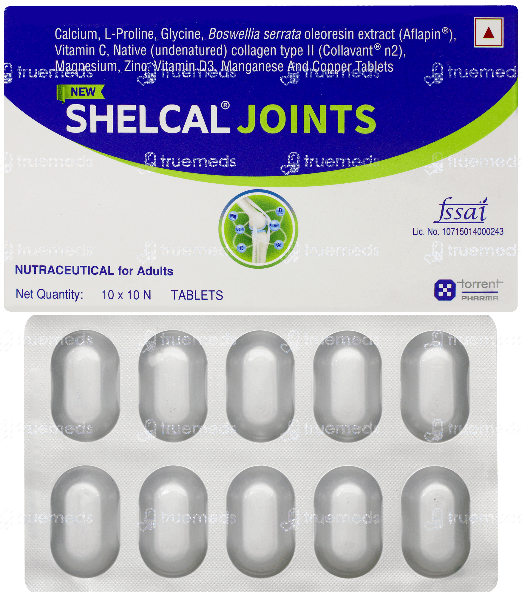Shelcal Joints New Tablet 10 - Uses, Side Effects, Dosage, Price | Truemeds
