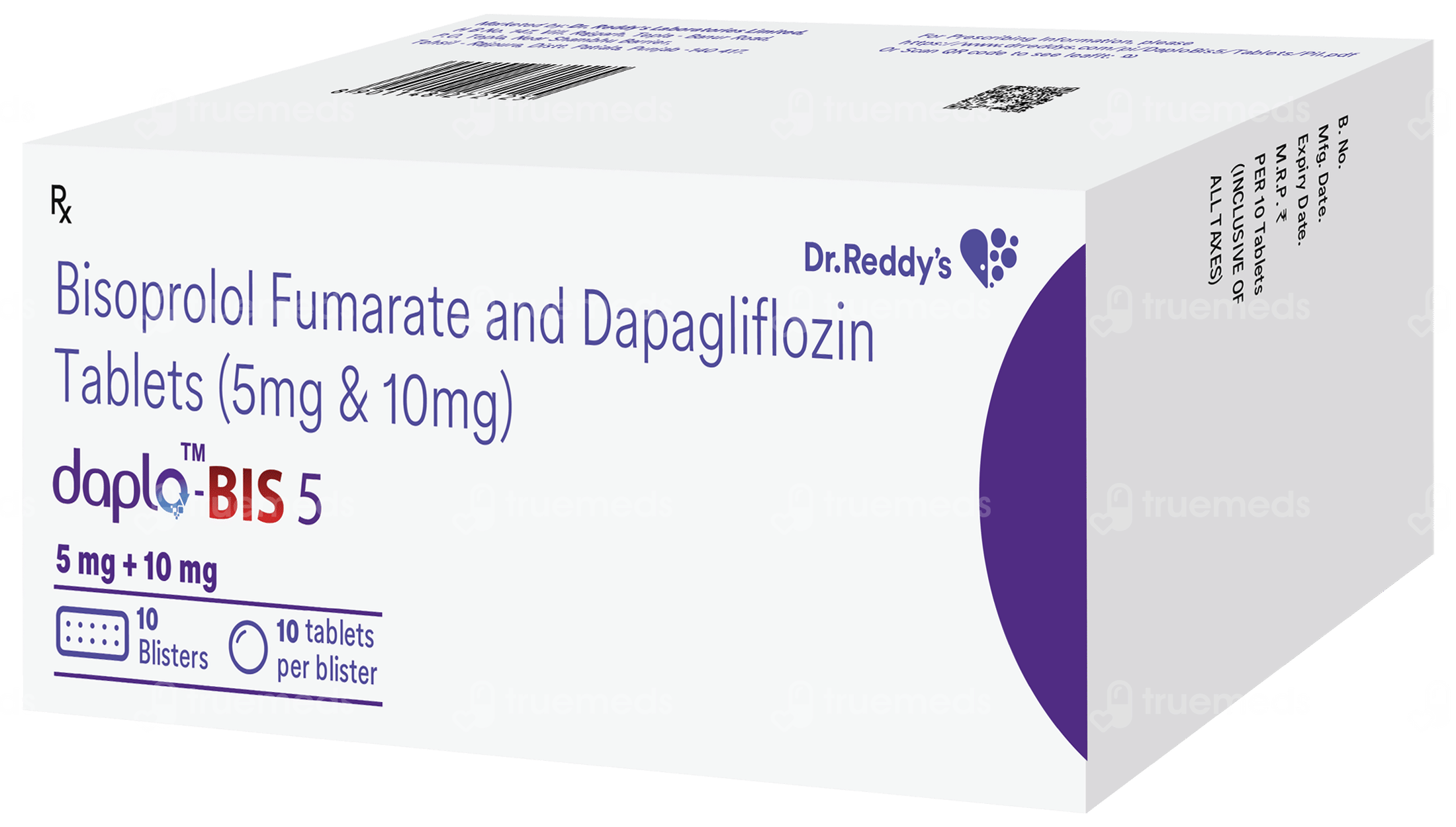 Daplo Bis 5 Tablet 10 - Uses, Side Effects, Dosage, Price | Truemeds