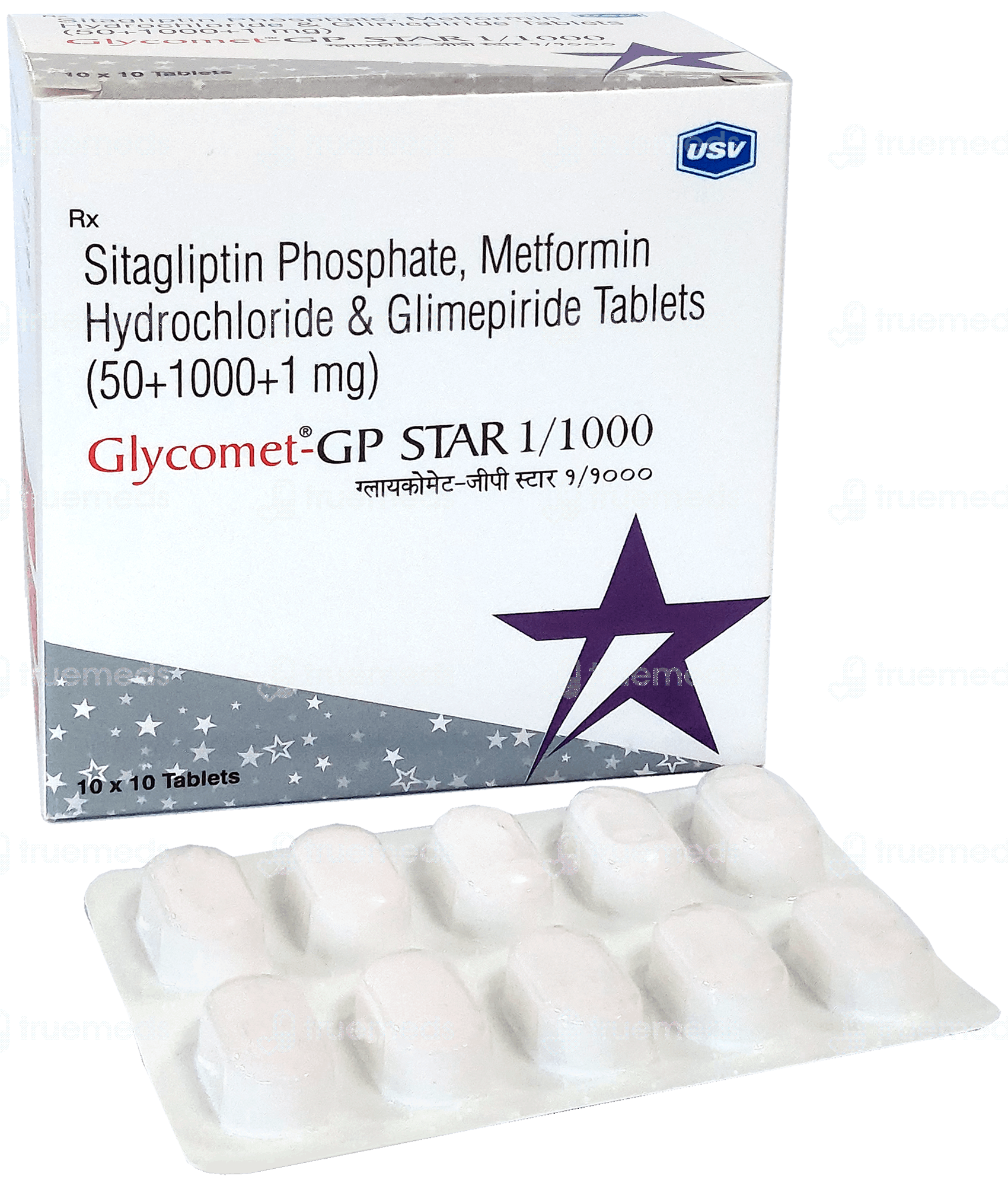 Glycomet Gp Star 11000 Tablet 10 - Uses, Side Effects, Dosage, Price ...