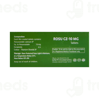 Rosu Cz 10mg Tablet 10 - Uses, Side Effects, Dosage, Price | Truemeds