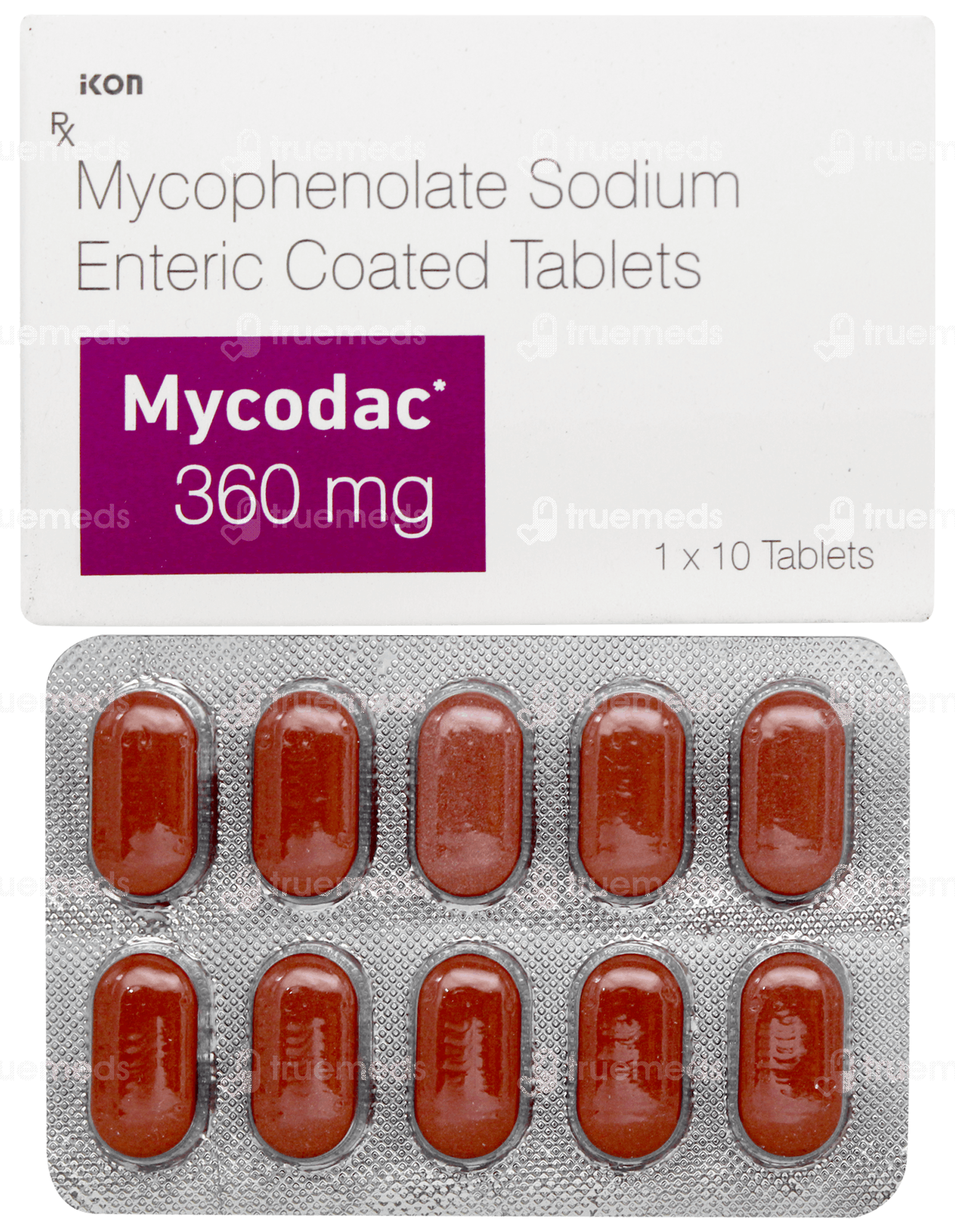 Mycodac 360mg Tablet 10 - Uses, Side Effects, Dosage, Price | Truemeds