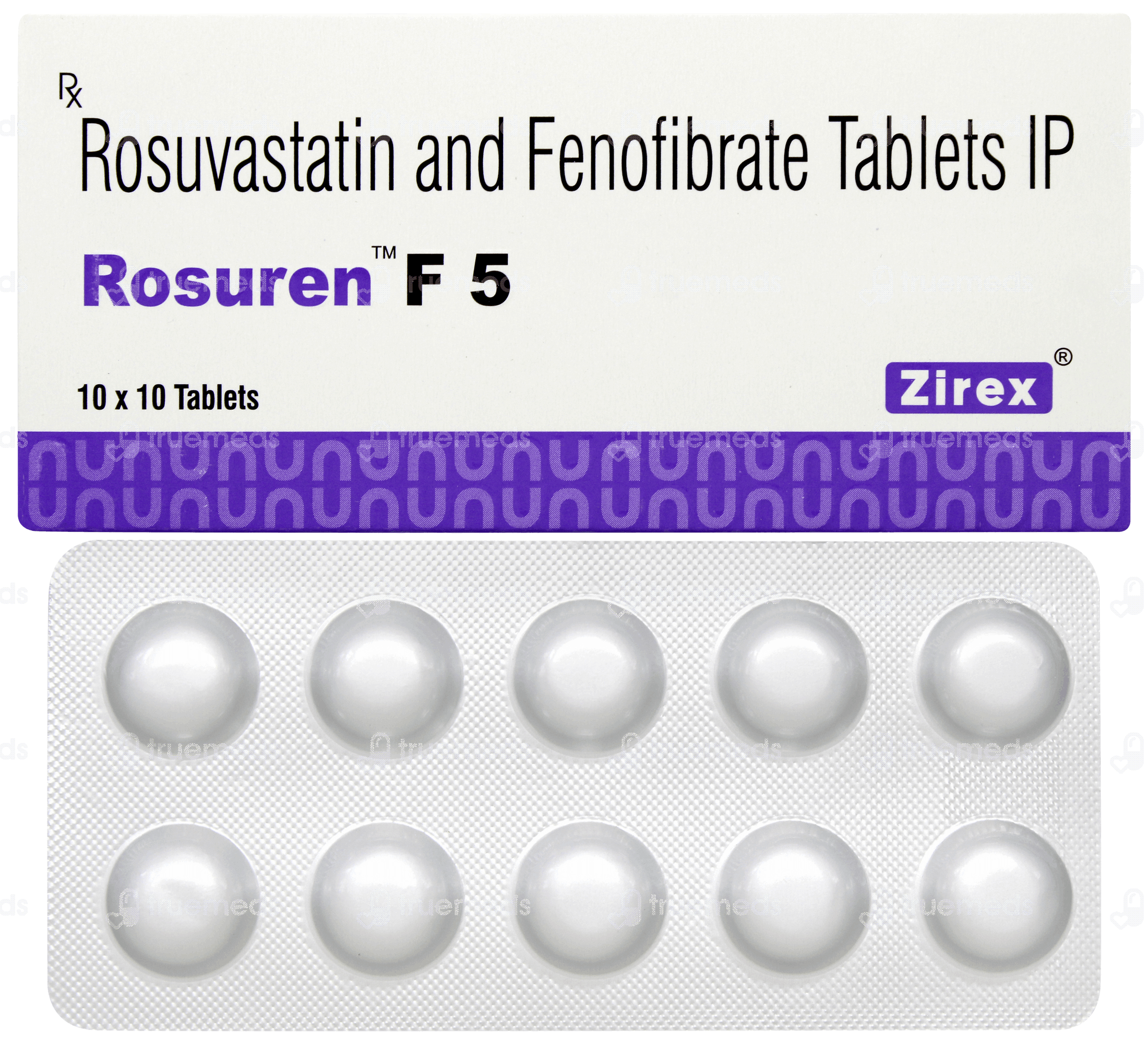 Rosuren F 5 Tablet 10 - Uses, Side Effects, Dosage, Price | Truemeds