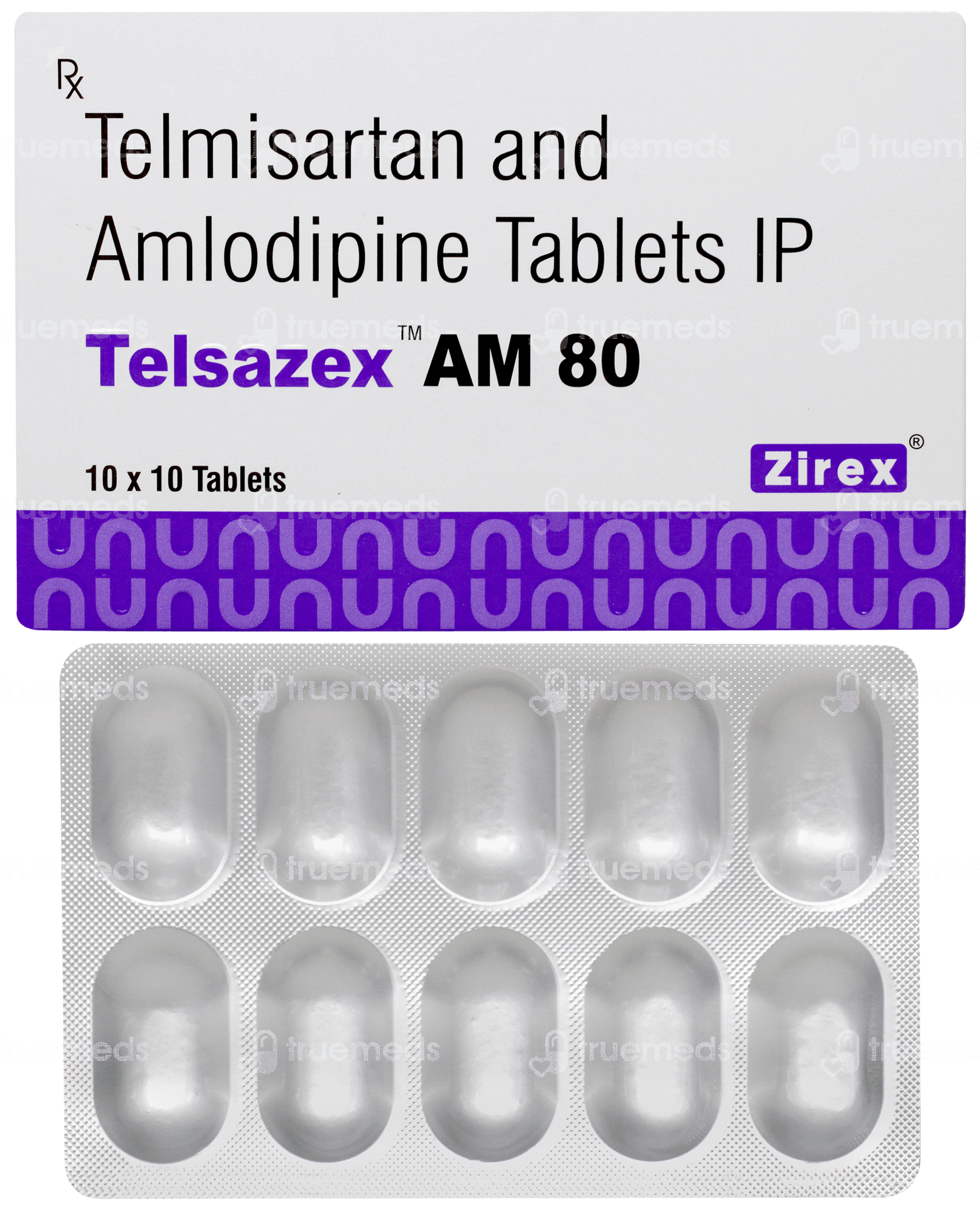 Telsazex Am 80 Tablet 10 - Uses, Side Effects, Dosage, Price | Truemeds