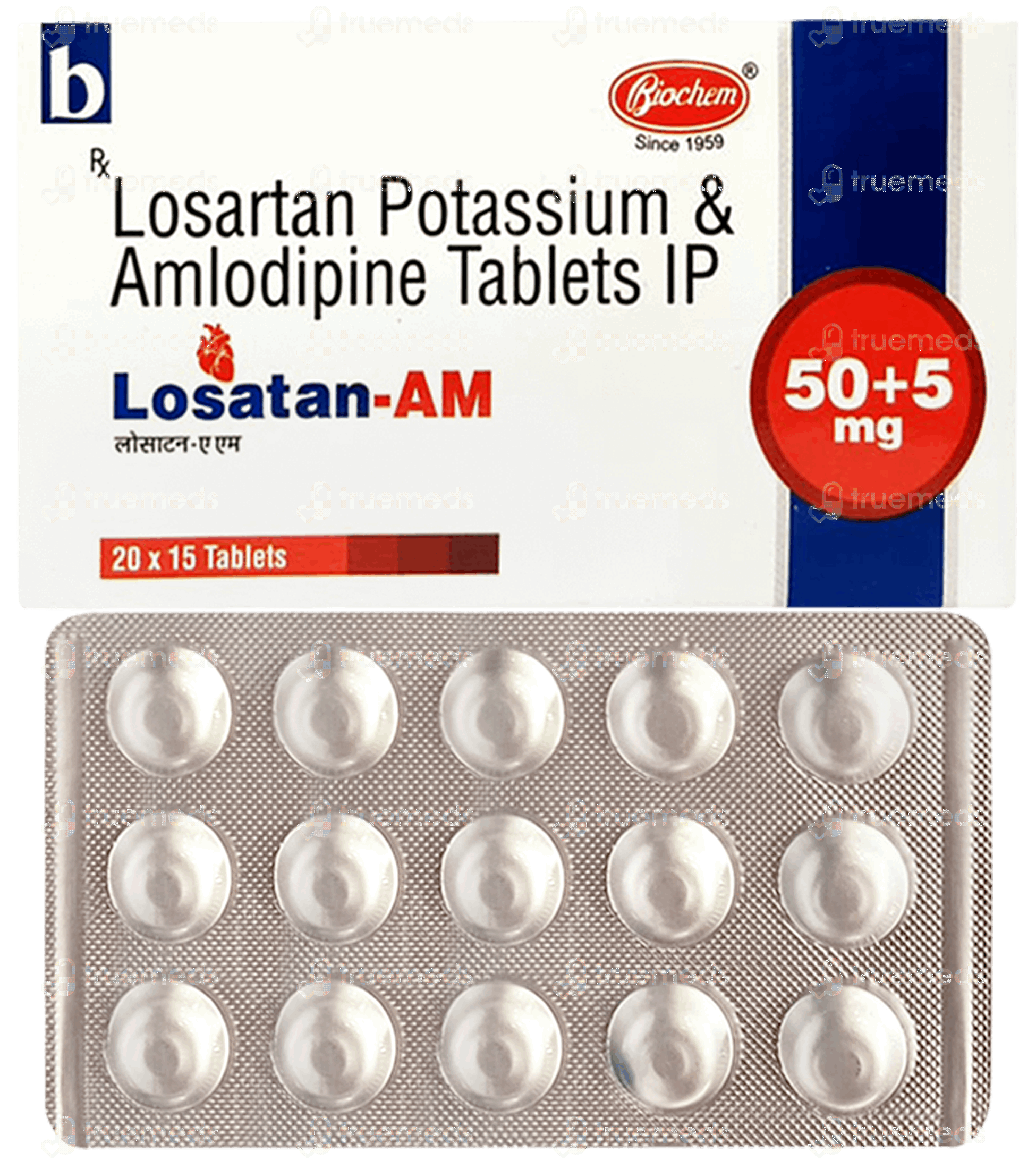 Losatan Am Tablet 15 - Uses, Side Effects, Dosage, Price | Truemeds