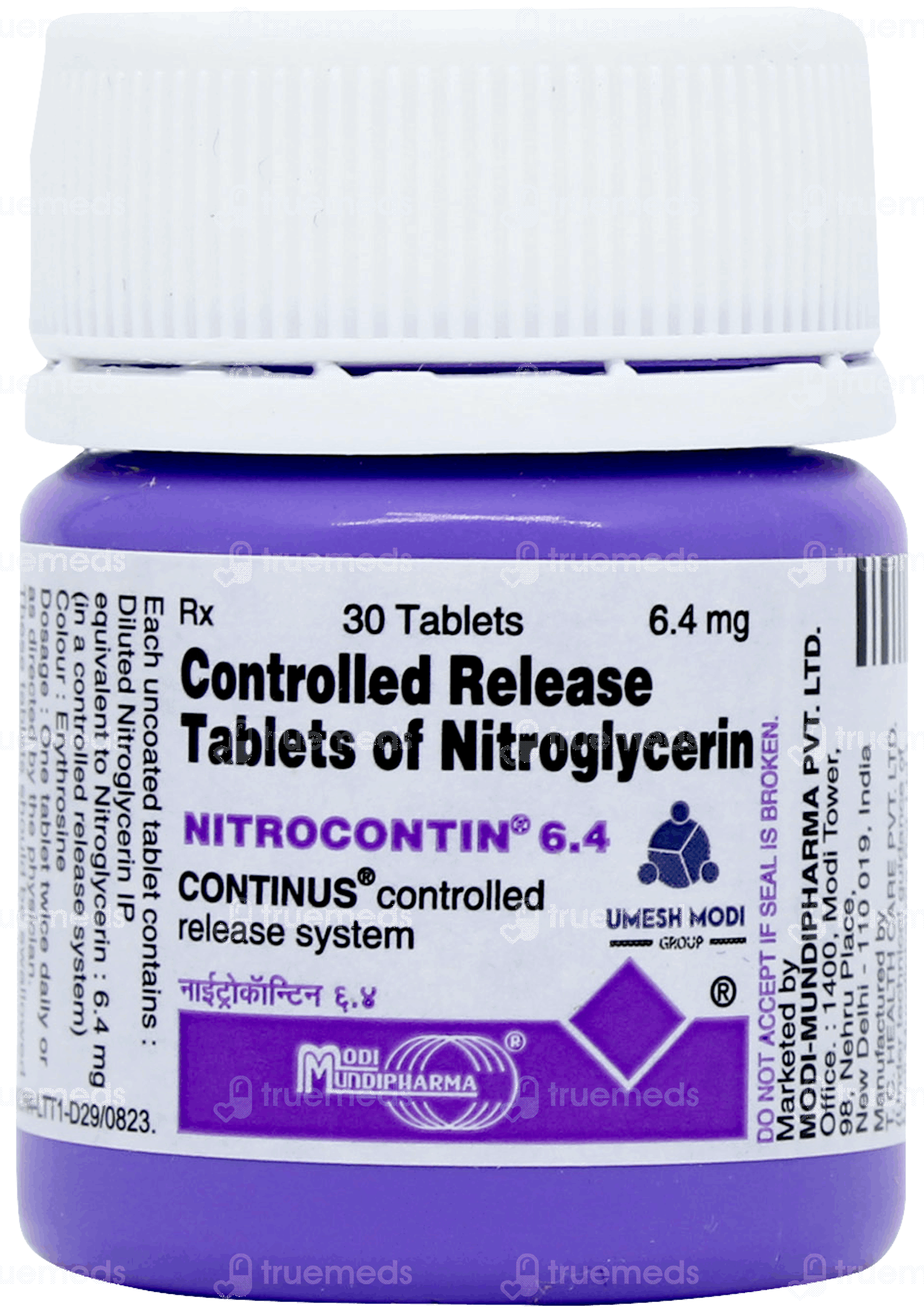 Nitrocontin 6.4 MG | Order Nitrocontin 6.4 MG Tablet Cr Online at Truemeds
