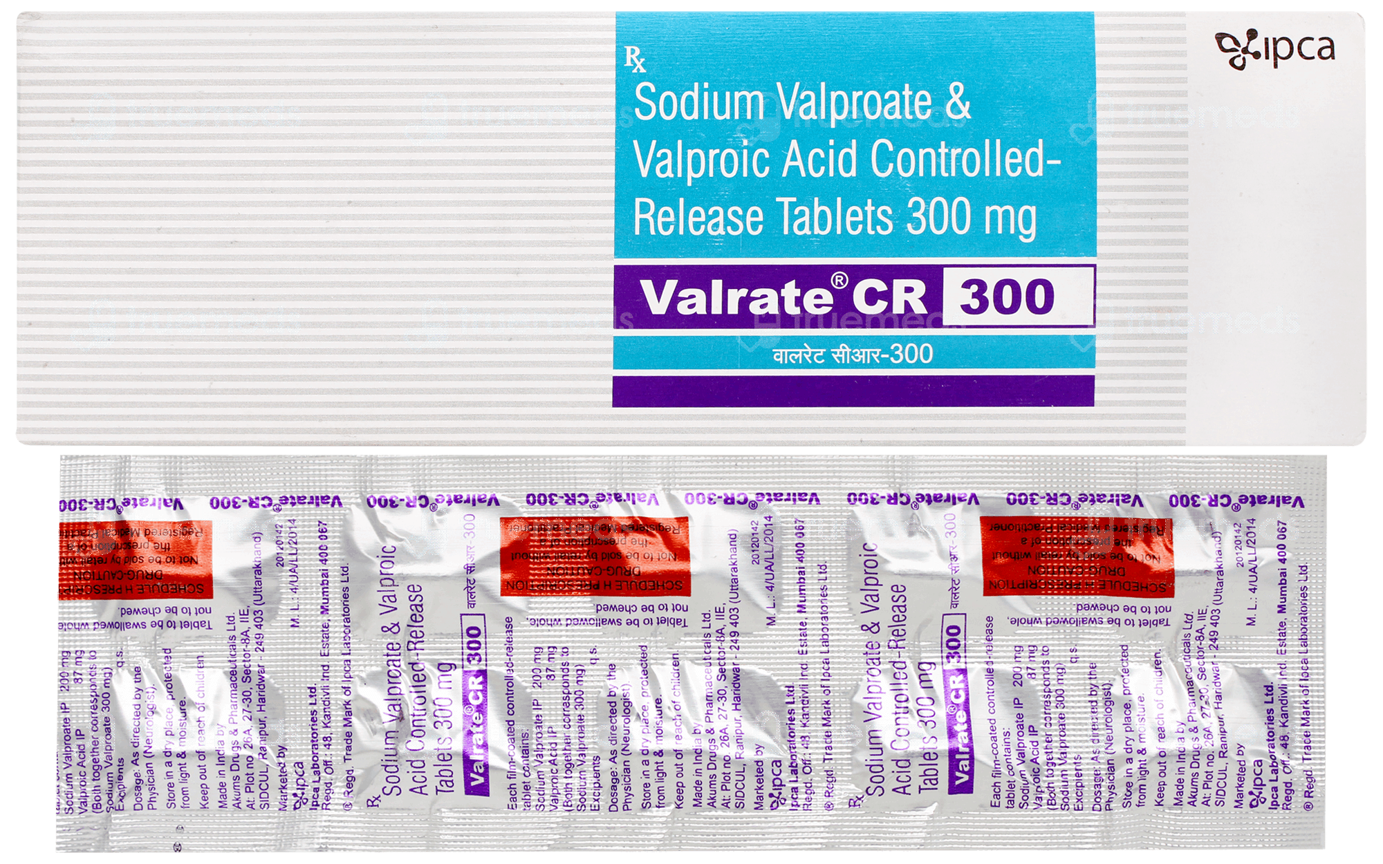 Valrate Cr 300 Tablet 10: Uses, Side Effects, Price & Substitutes