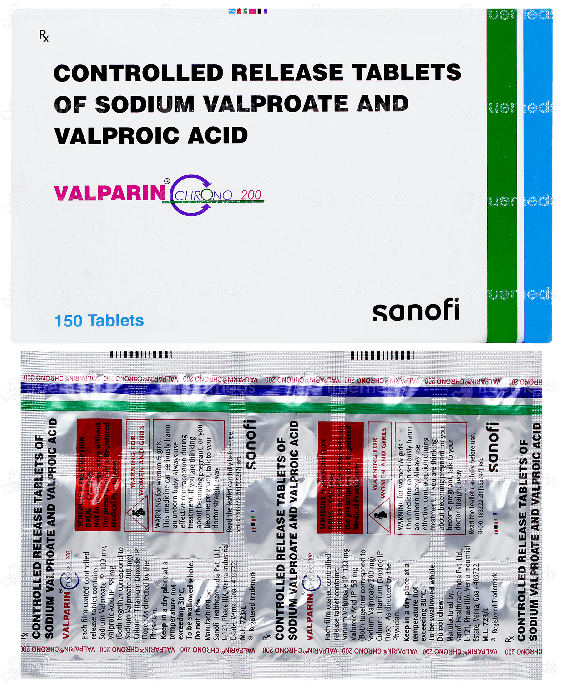Valparin Chrono 200 Tablet 15: Uses, Side Effects, Price & Substitutes